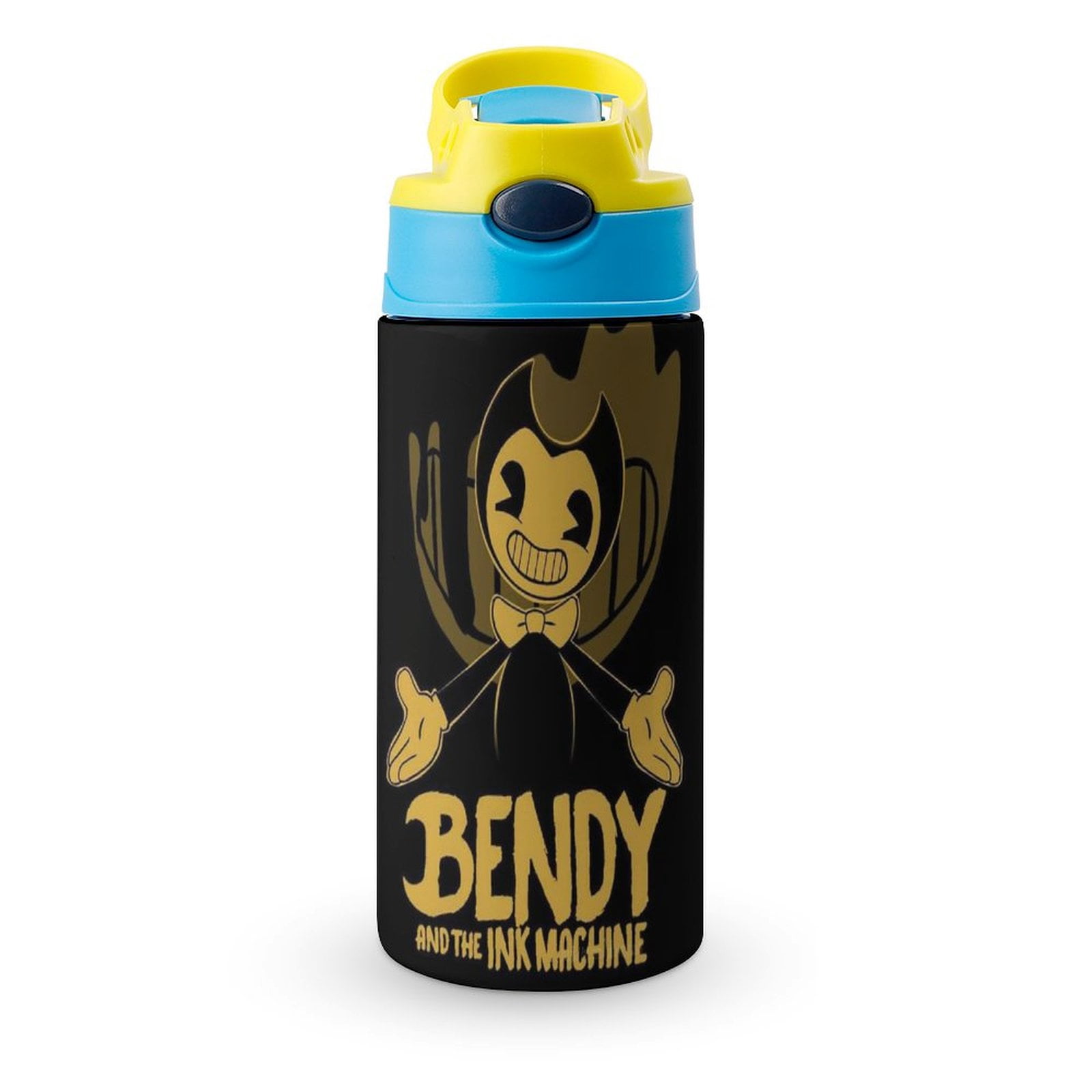 Bendy And The Ink Machine Kids Water Bottle with Silicone Straw And ...