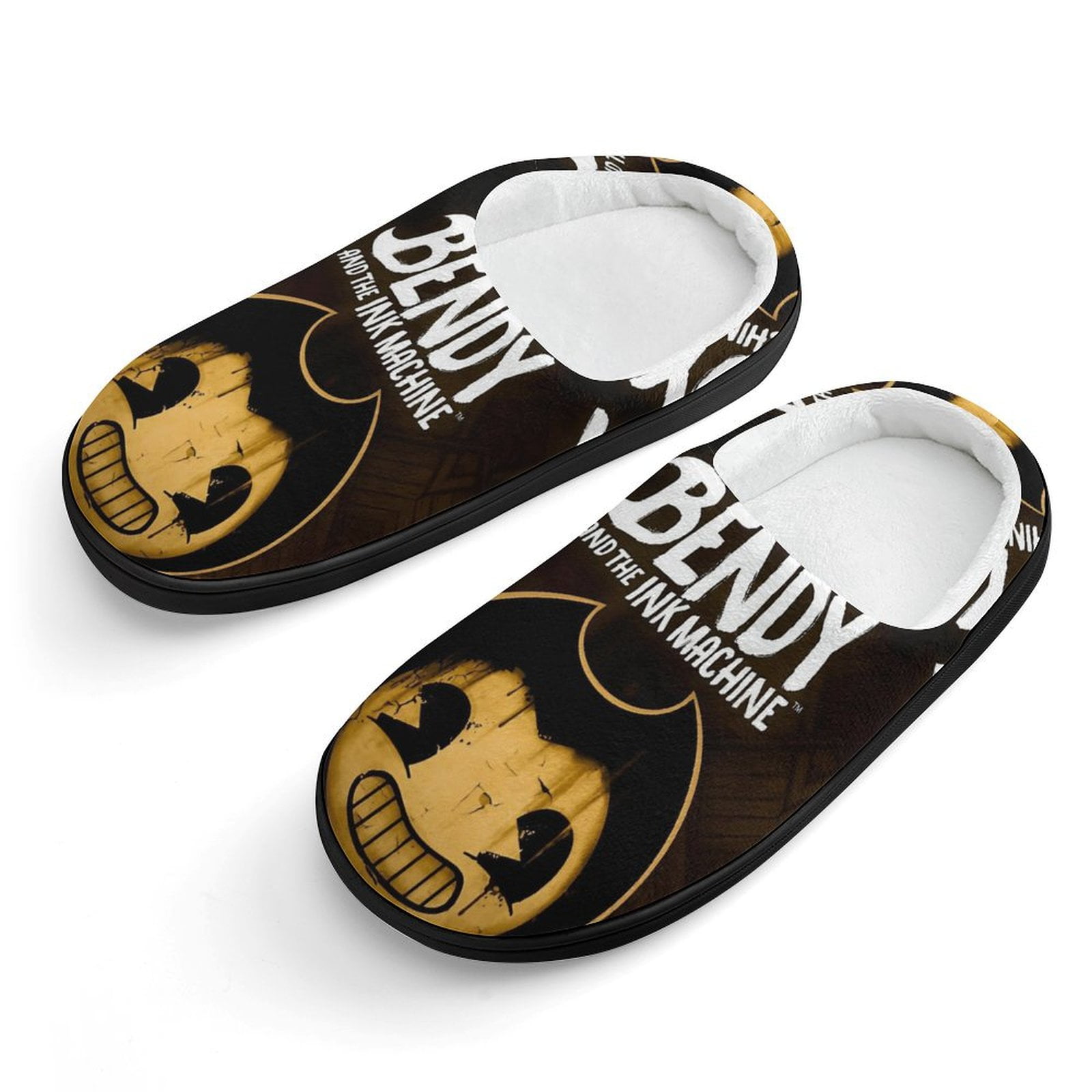 Bendy And The Ink Machine Slippers for Kids, Cute Soft Plush Anti-slip ...