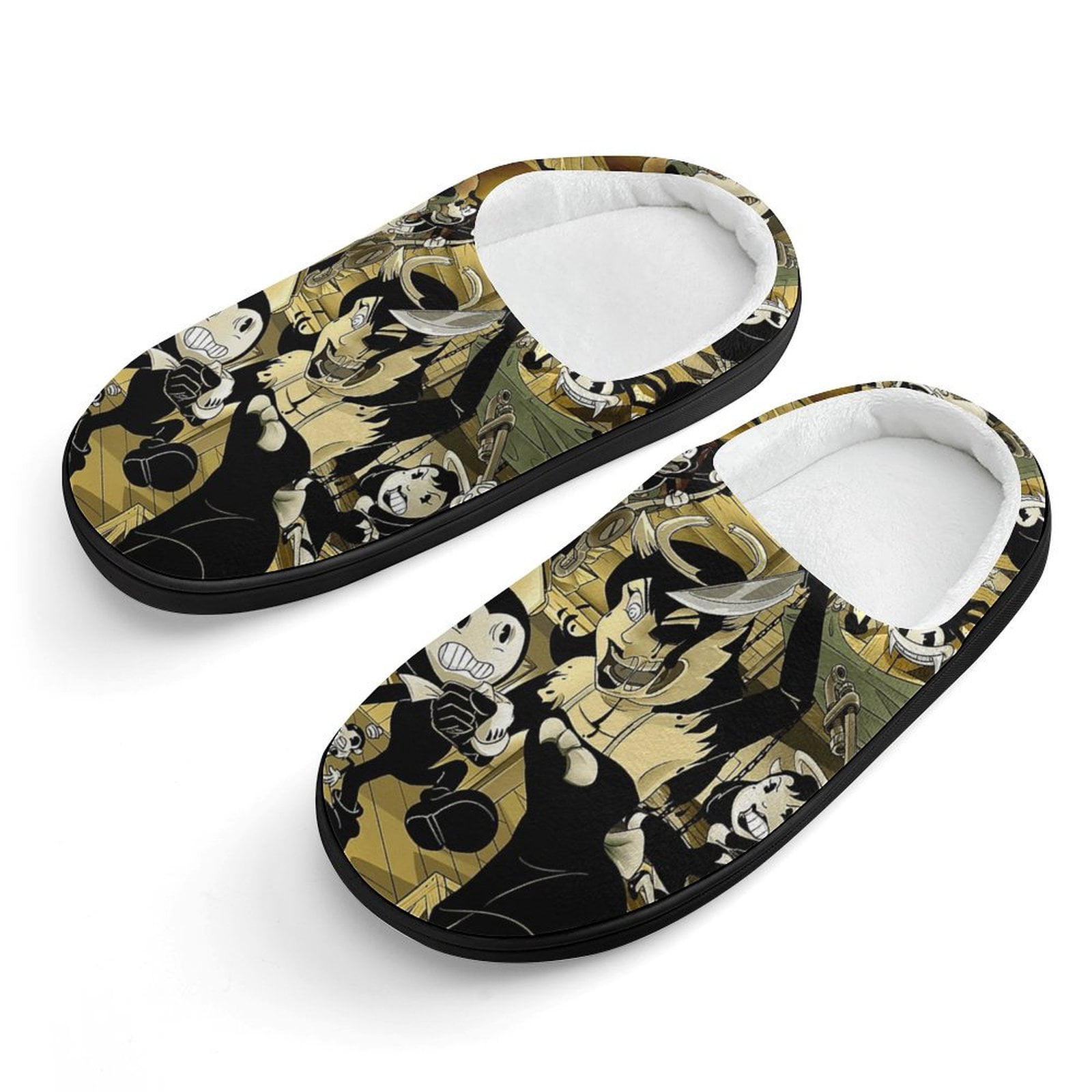 Bendy And The Ink Machine Slippers for Kids, Cute Soft Plush Anti-slip ...