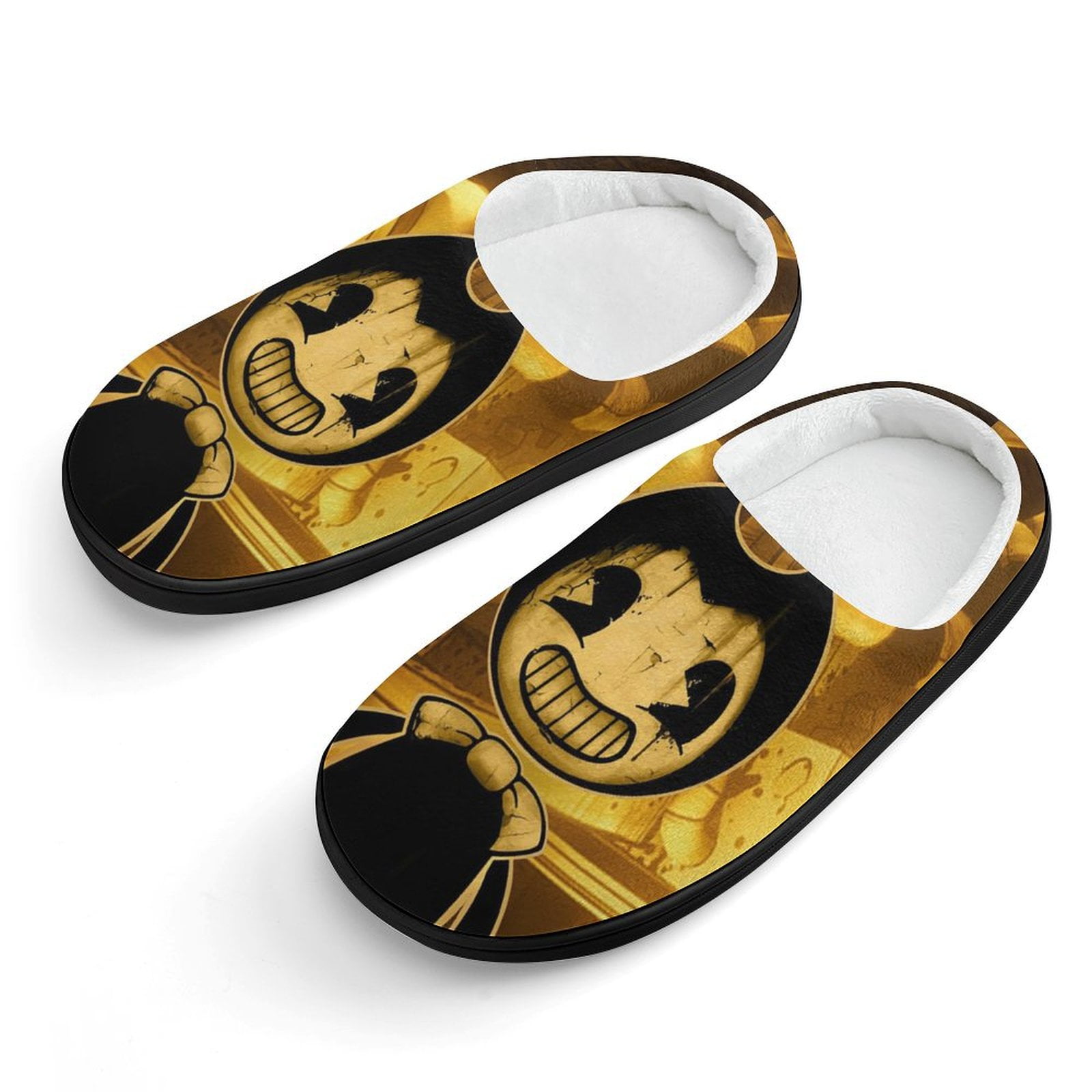 Bendy And The Ink Machine Slippers for Kids, Cute Soft Plush Anti-slip ...