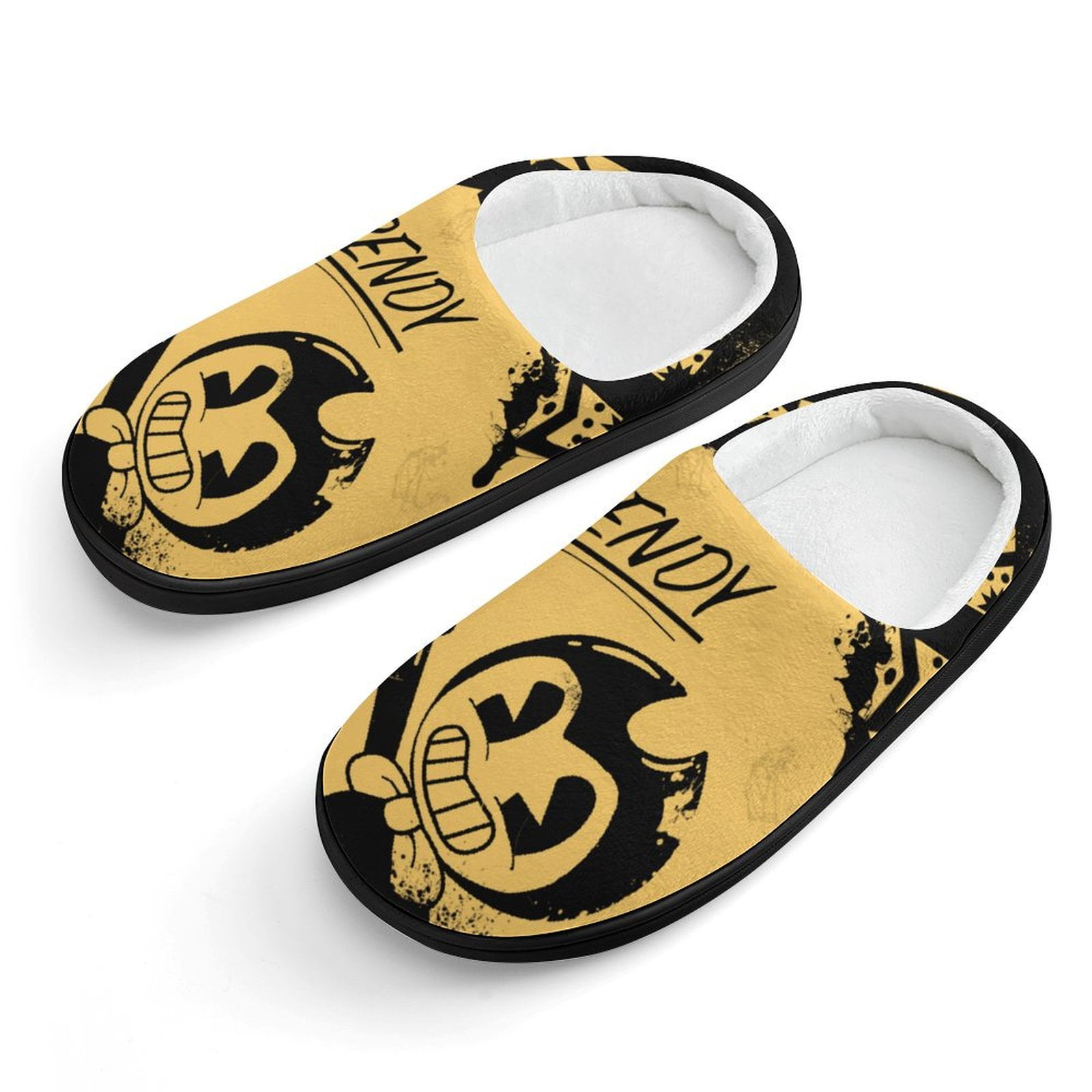 Bendy And The Ink Machine Slippers for Kids, Cute Soft Plush Anti-slip ...