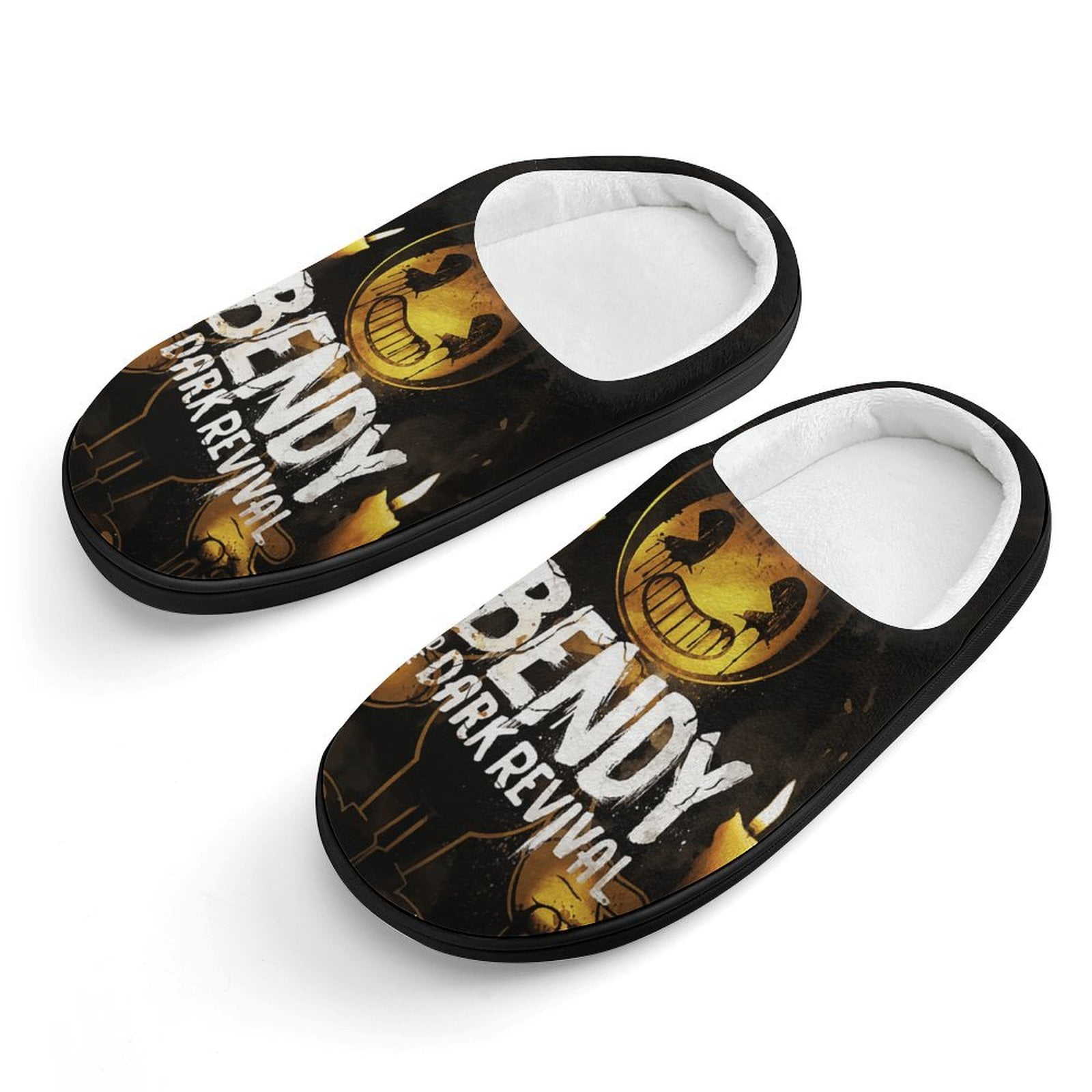 Bendy And The Ink Machine Slippers for Kids, Cute Soft Plush Anti-slip ...