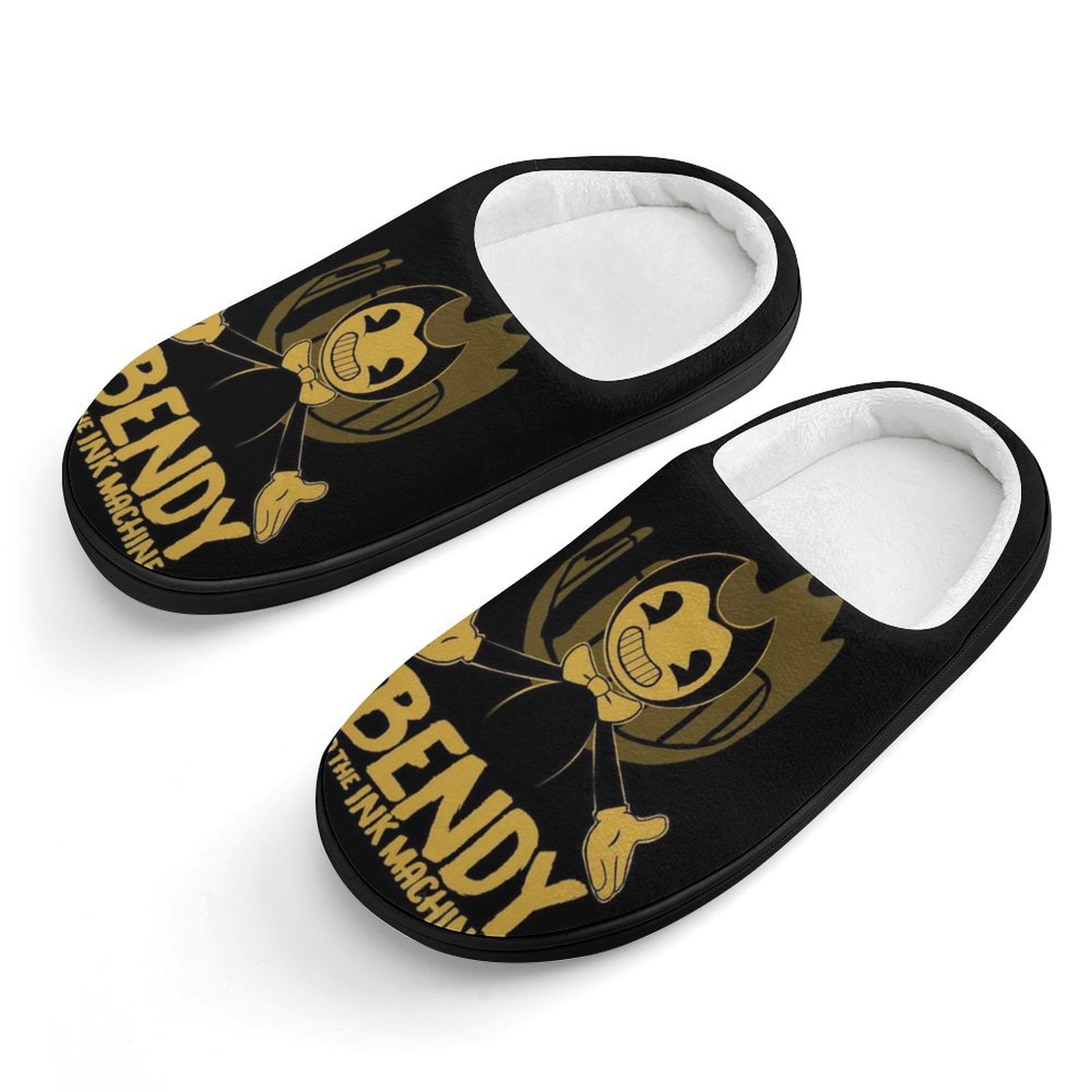 Bendy And The Ink Machine Slippers for Kids, Cute Soft Plush Anti-slip ...