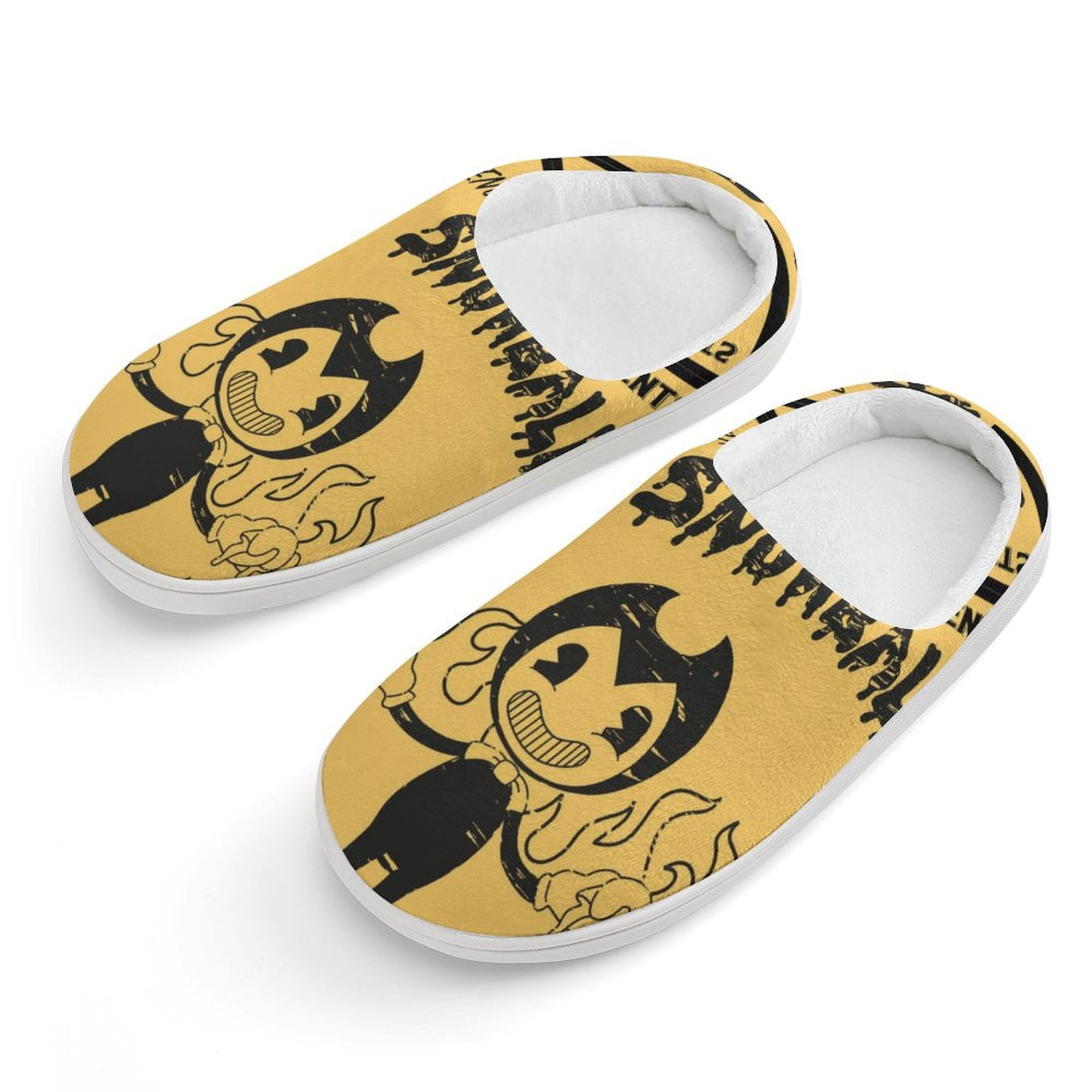 Bendy And The Ink Machine Slippers for Kids, Cute Soft Plush Anti-slip ...