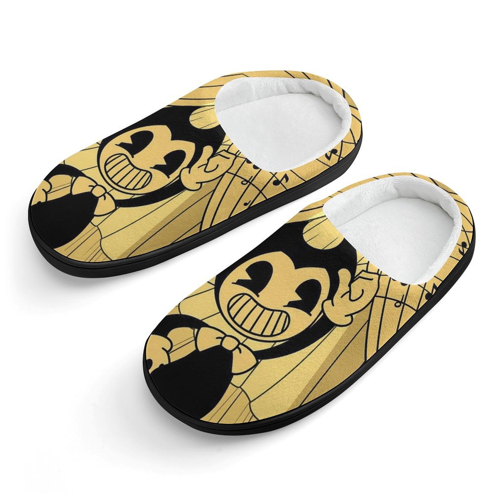 Bendy And The Ink Machine Slippers for Kids, Cute Soft Plush Anti-slip ...
