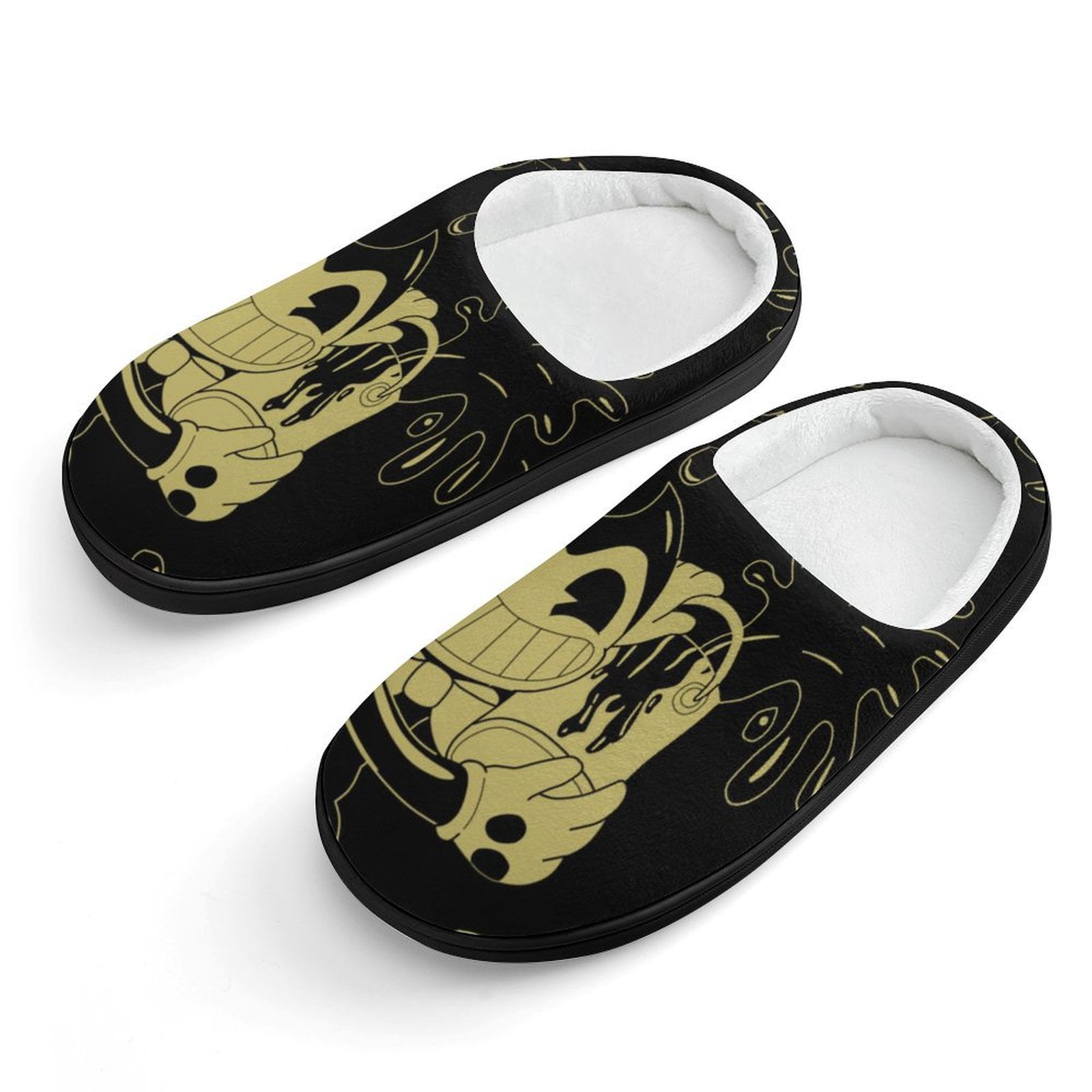 Bendy And The Ink Machine Slippers for Kids, Cute Soft Plush Anti-slip ...