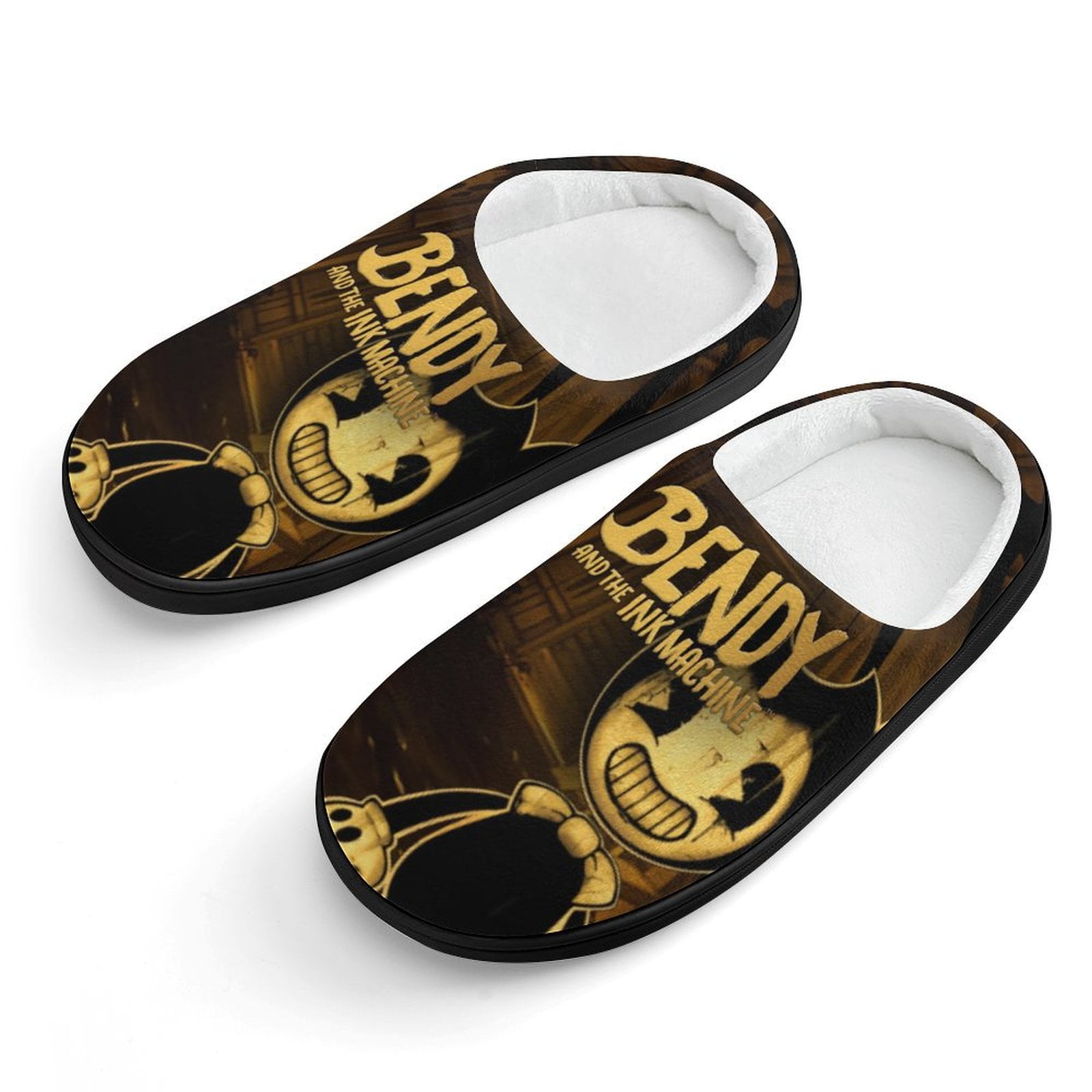 Bendy And The Ink Machine Slippers for Kids, Cute Soft Plush Anti-slip ...