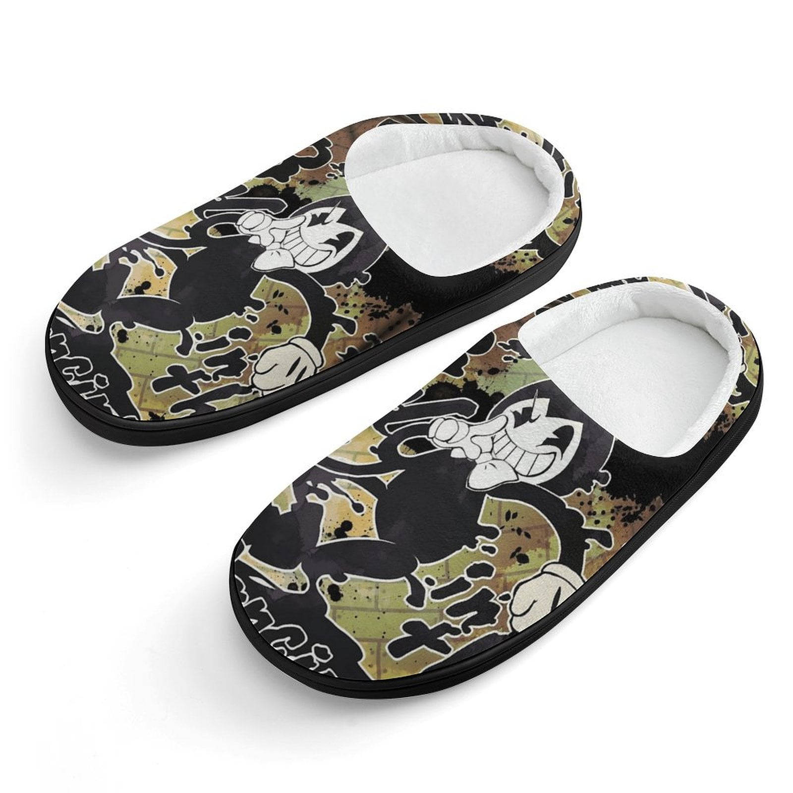 Bendy And The Ink Machine Slippers for Kids, Cute Soft Plush Anti-slip ...