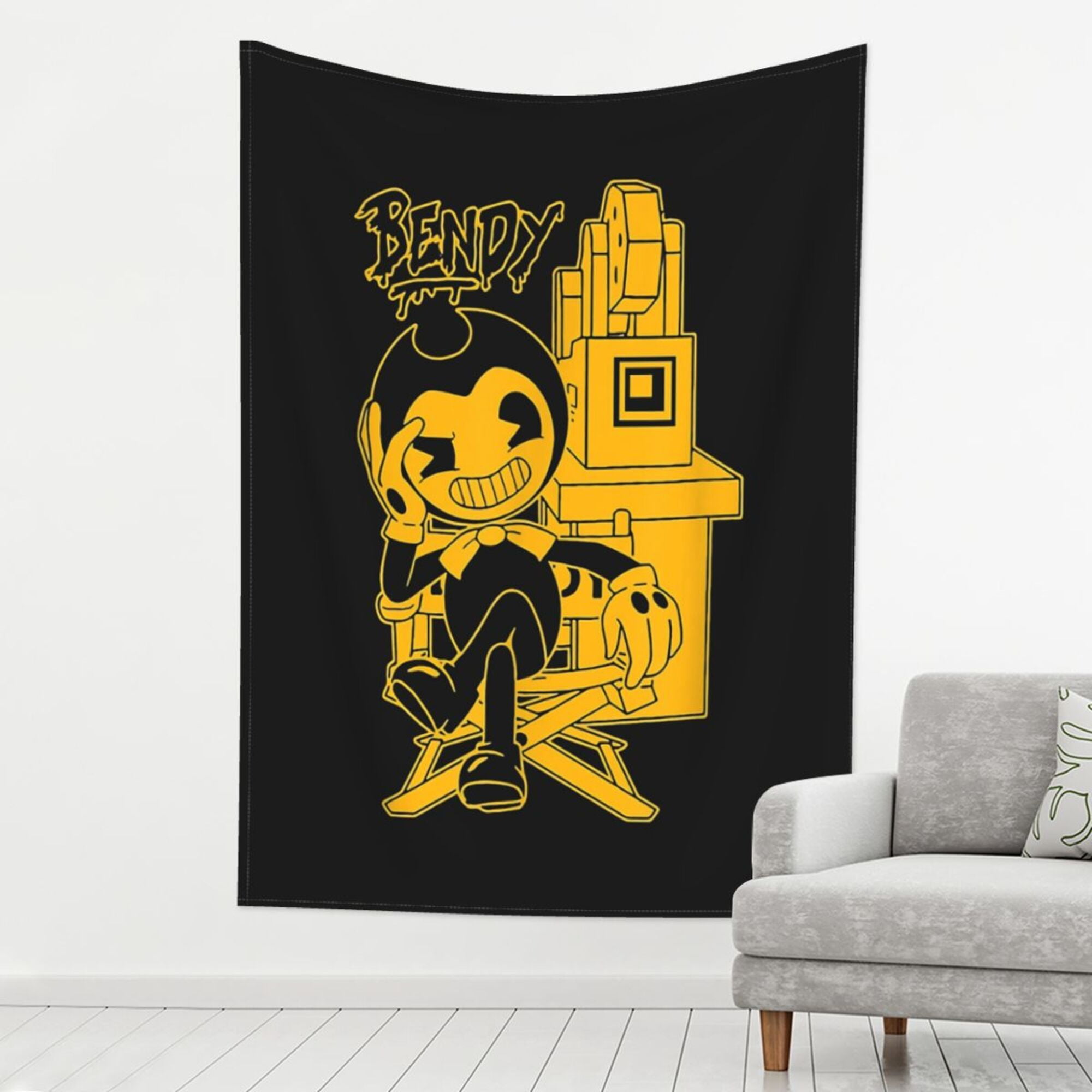 Bendy and the Ink Machine Tapestry Cartoon Print Wall Art Hanging ...