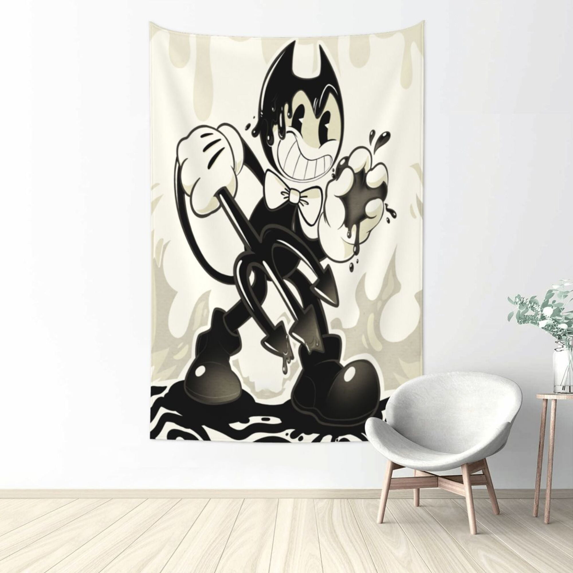 Bendy And The Ink Machine Tapestry Cartoon Print Wall Art Hanging ...