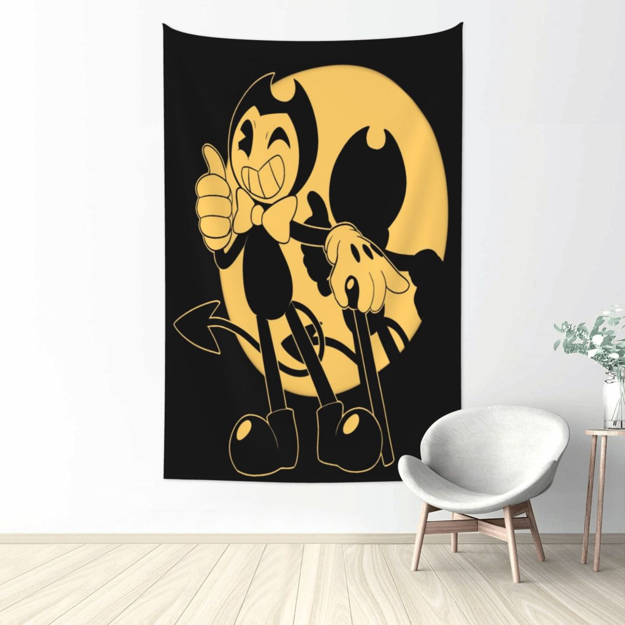 Bendy And The Ink Machine Tapestry Cartoon Print Wall Art Hanging ...