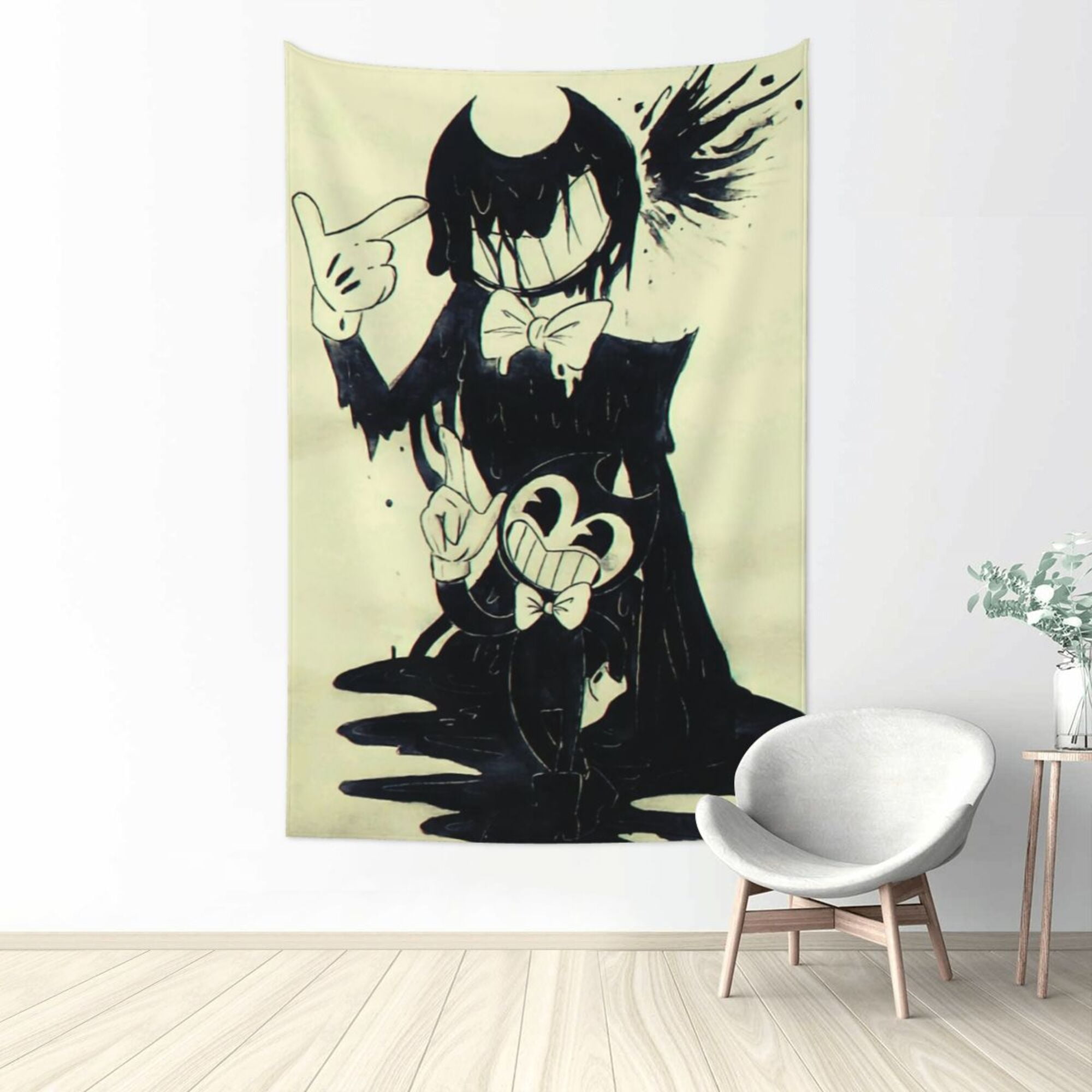 Bendy And The Ink Machine Tapestry Cartoon Print Wall Art Hanging ...