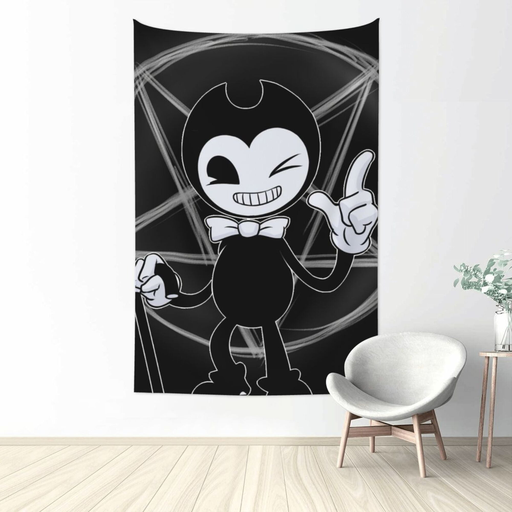 Bendy And The Ink Machine Tapestry Cartoon Print Wall Art Hanging ...
