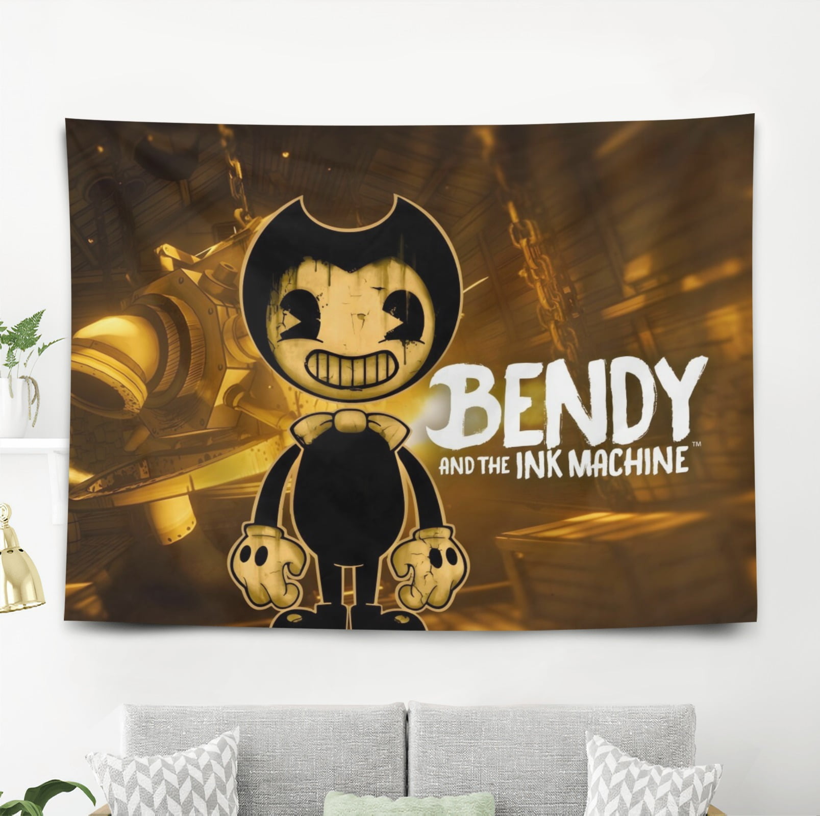Bendy and the Ink Machine-Theme Anti-pilling Tapestry Gift Wall Hanging ...