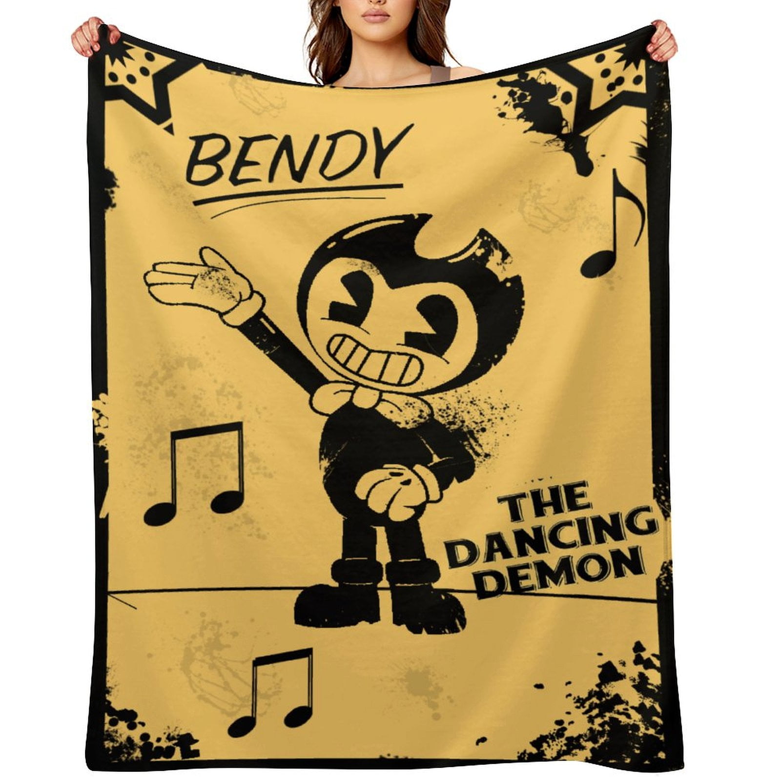 Bendy And The Ink Machine Throw Blanket Soft Cozy Warm College Printing ...