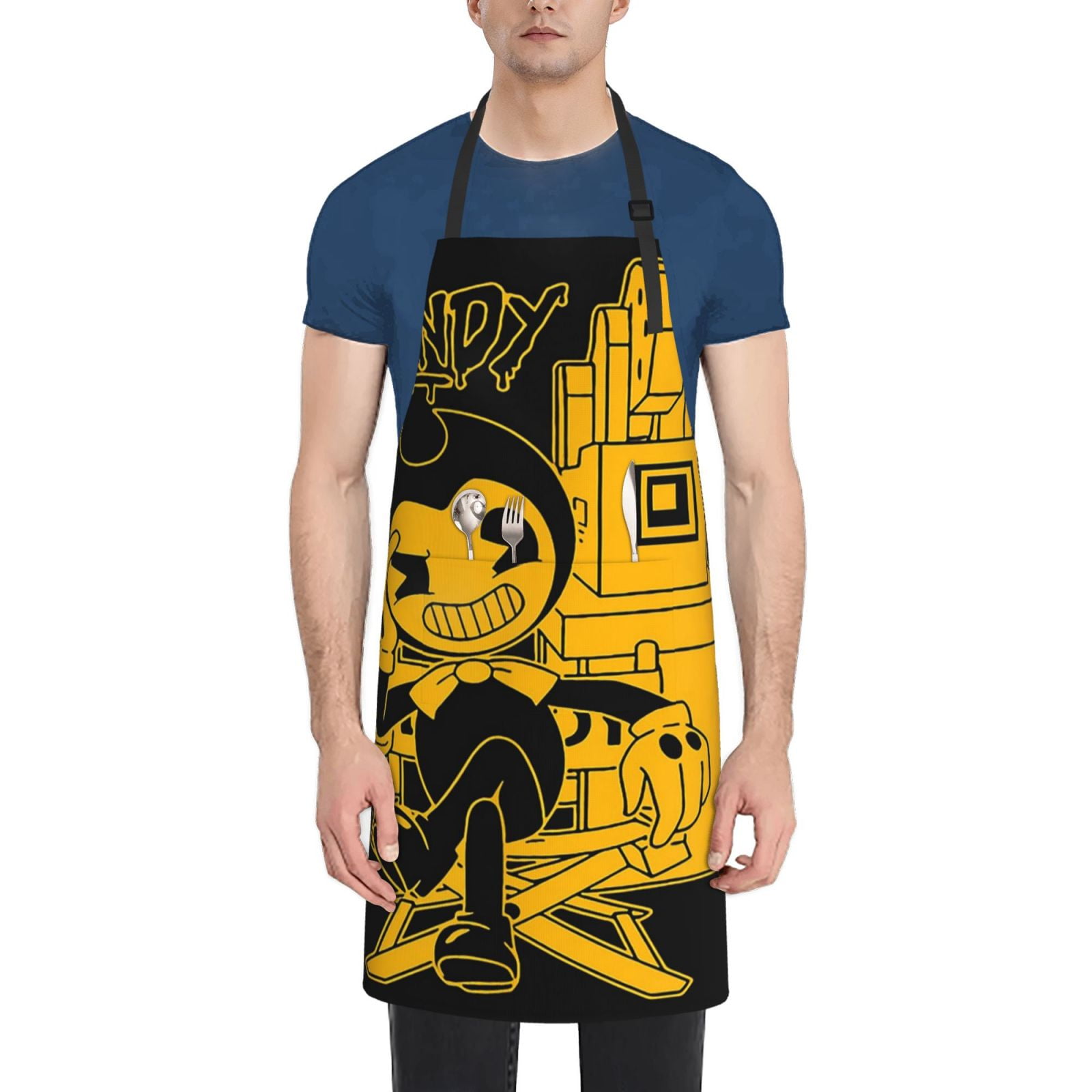 Bendy and The Ink Machine Apron for Women and Men with Pockets ...