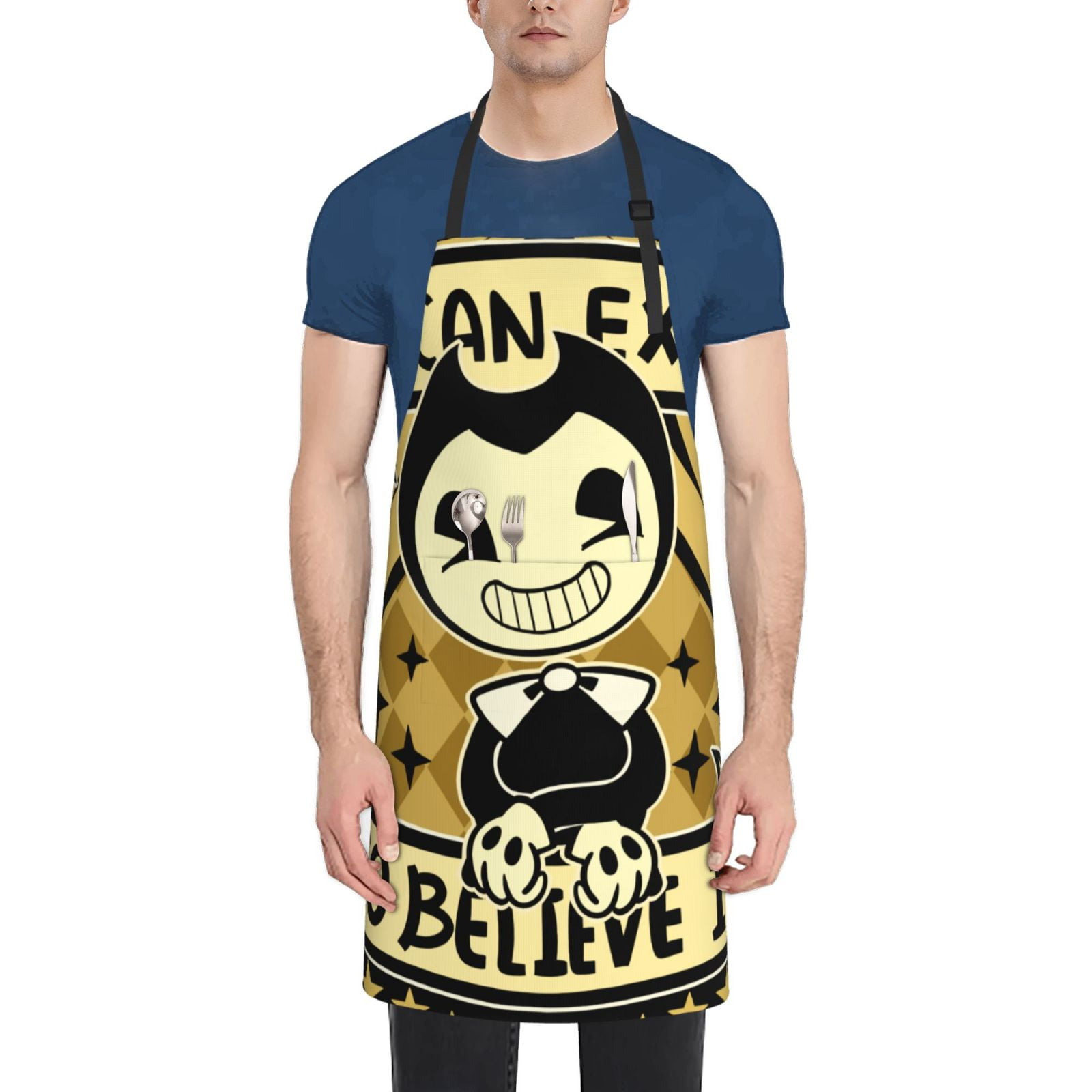 Bendy and The Ink Machine Apron for Women and Men with Pockets ...