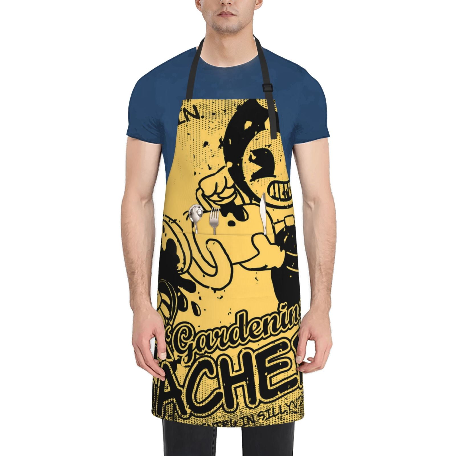 Bendy and The Ink Machine Apron for Women and Men with Pockets ...