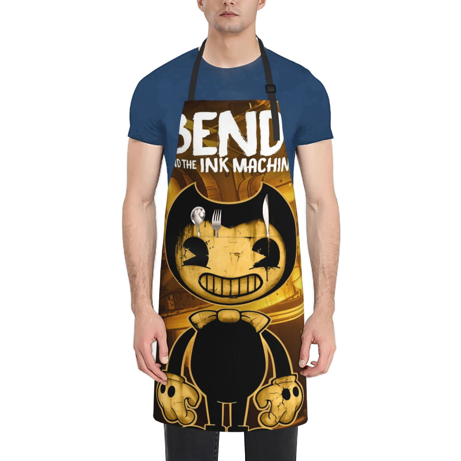 Bendy and The Ink Machine Apron for Women and Men with Pockets ...