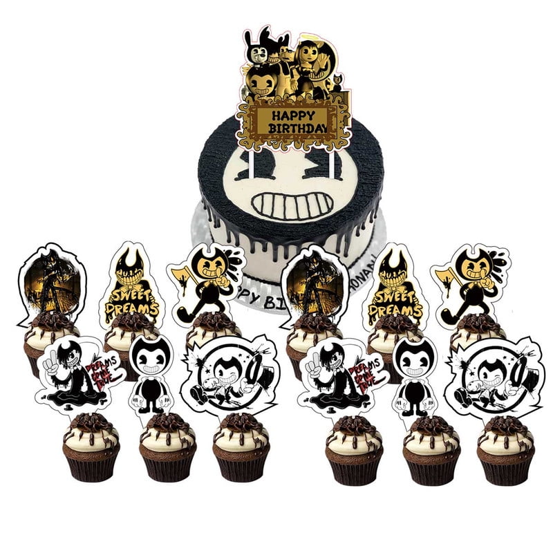 Bendy and the Ink Machine Cake Topper Cupcake Set Party Supplies ...