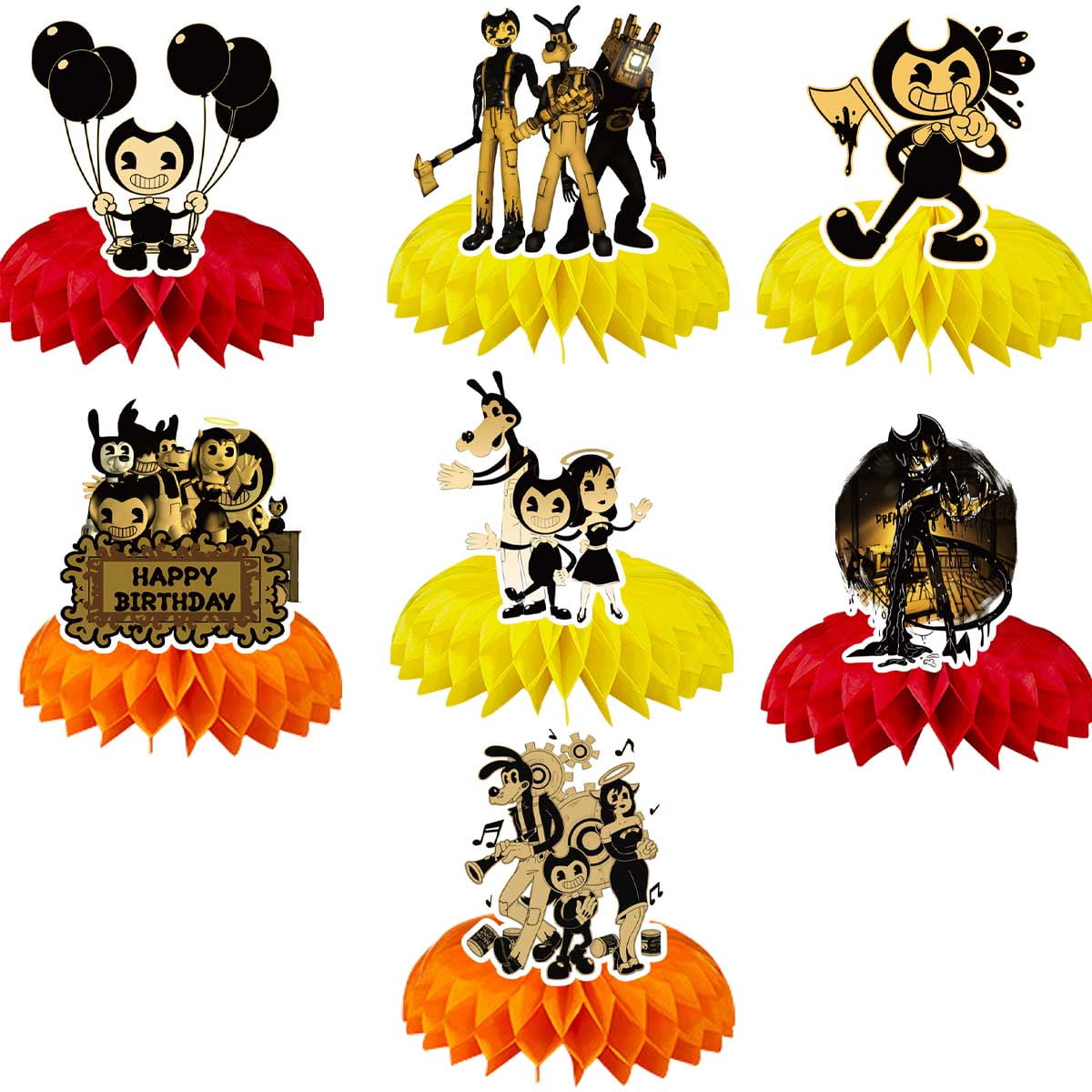 Bendy and the Ink Machine Centerpieces Honeycomb Table Toppers ...
