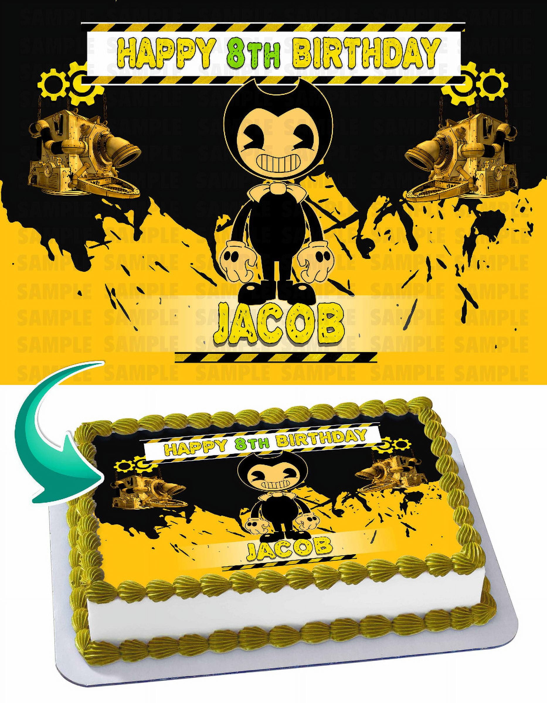 Bendy and the Ink Machine Edible Cake Image Topper Personalized ...