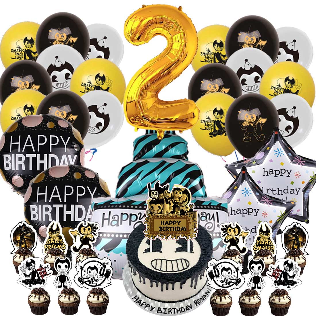 Bendy and the Ink Machine Party Supplies 2nd Decor Kit Balloons ...