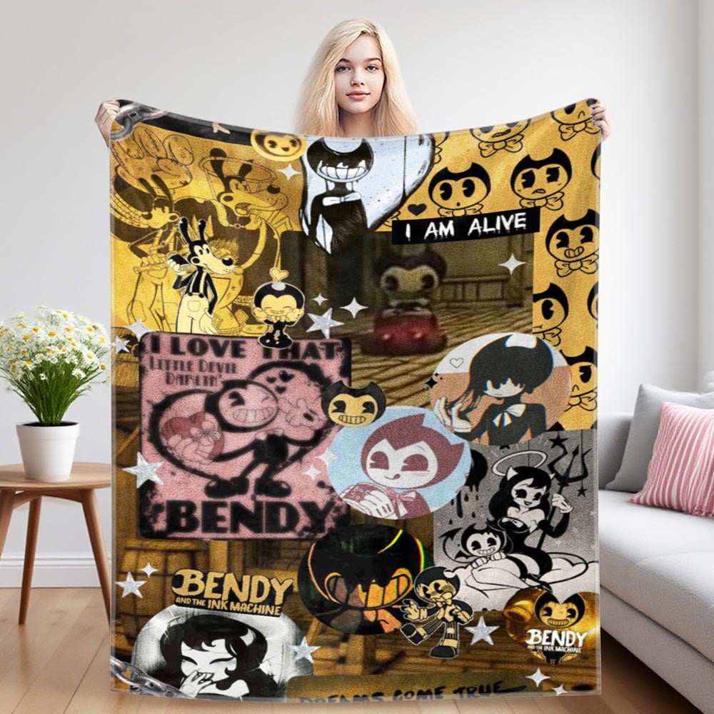 Bendy and the Ink Machine Throw Blanket Merch Gifts Music Present Music ...
