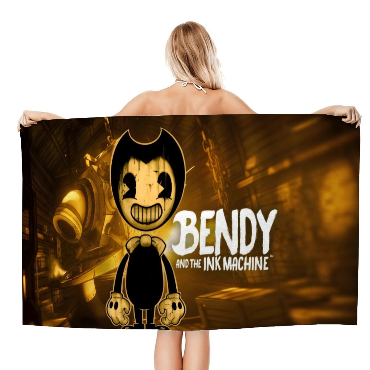 Bendy and the Ink Machine-theme Gifts Quick-dry Beach Towel for Women ...