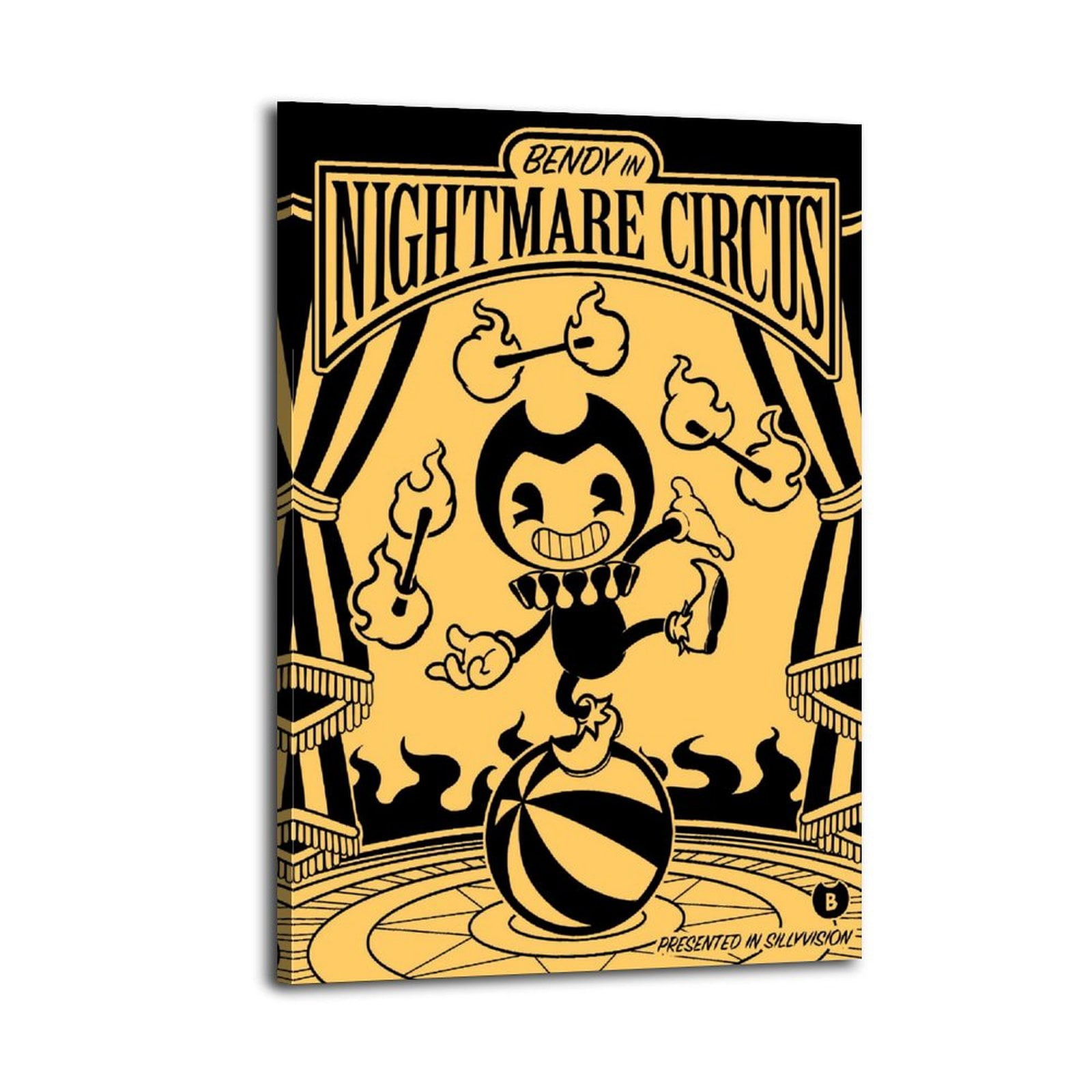 Bendy in Nightmare Circus Canvas Art Wall Decor Posters Home Bar ...