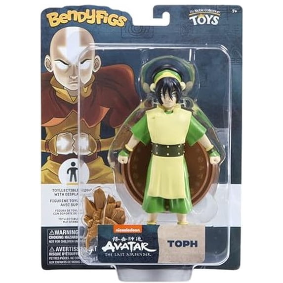 BendyFigs The Noble Collection Avatar Toph - Noble Toys 17cm Bendable ...