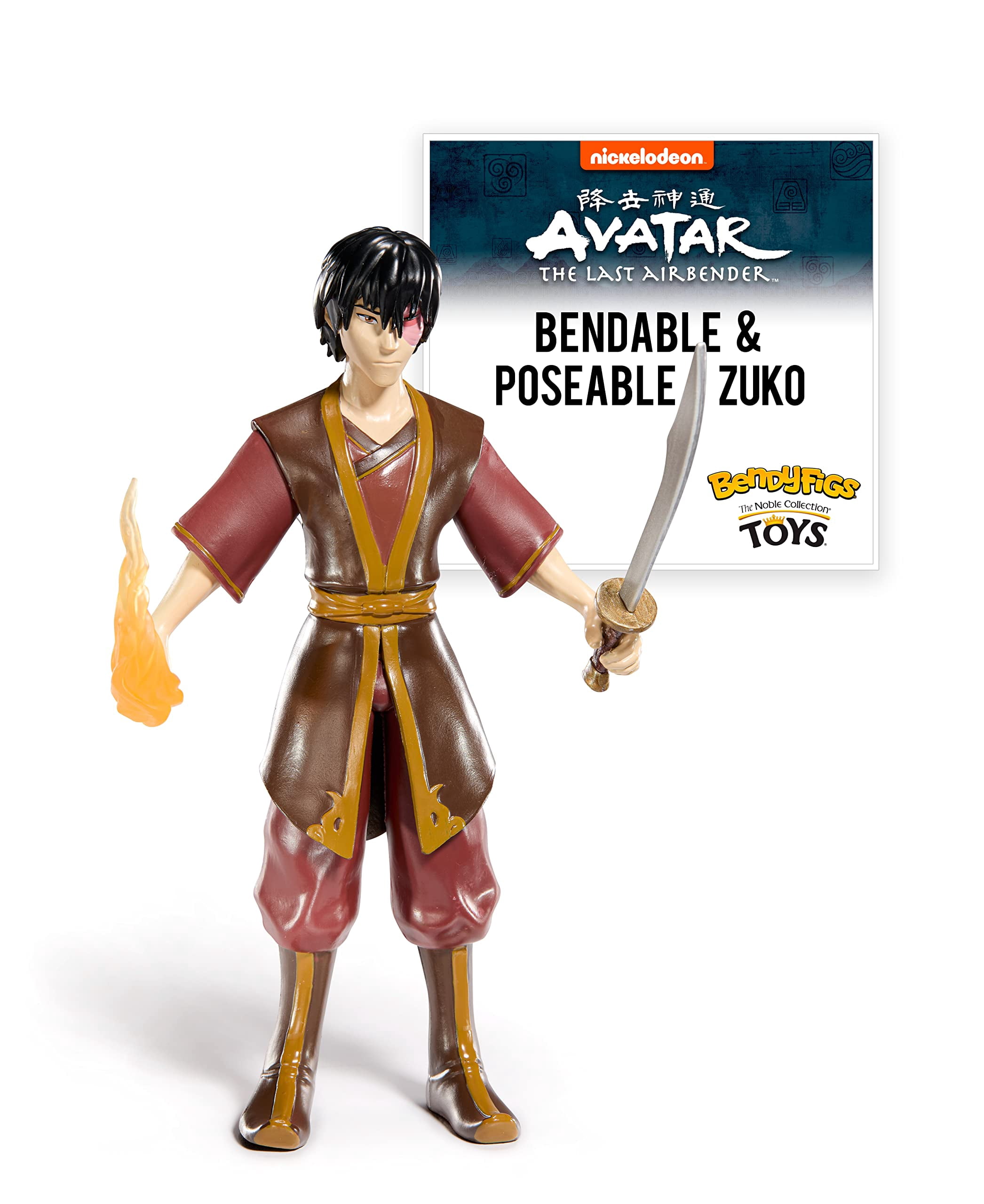 BendyFigs The Noble Collection Avatar Zuko - Noble Toys 19cm Bendable ...