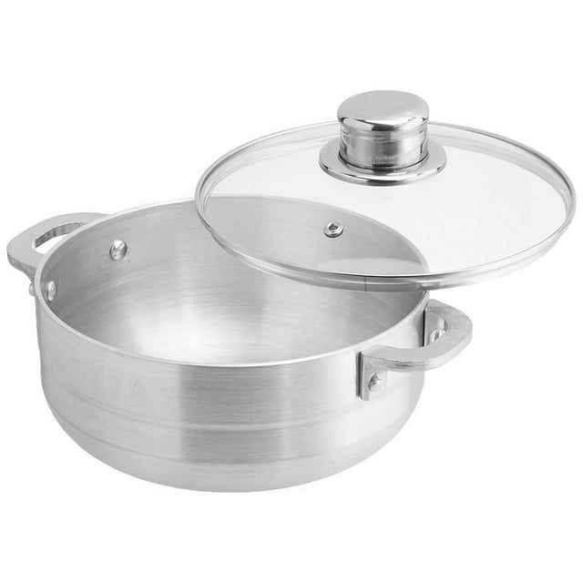 Bene Casa Aluminum Caldero Cookware Cooking Pot with Glass Lid Large ...