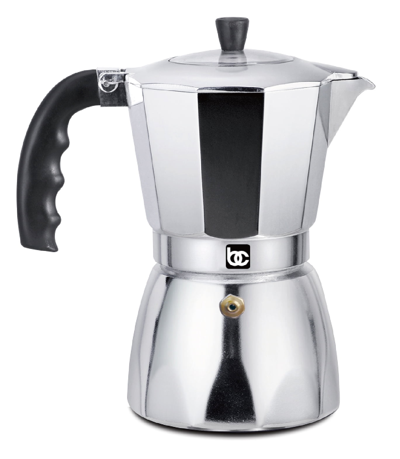 Bene Casa 3-Cup Moka Stovetop Espresso Maker with See-Through Lid and ...