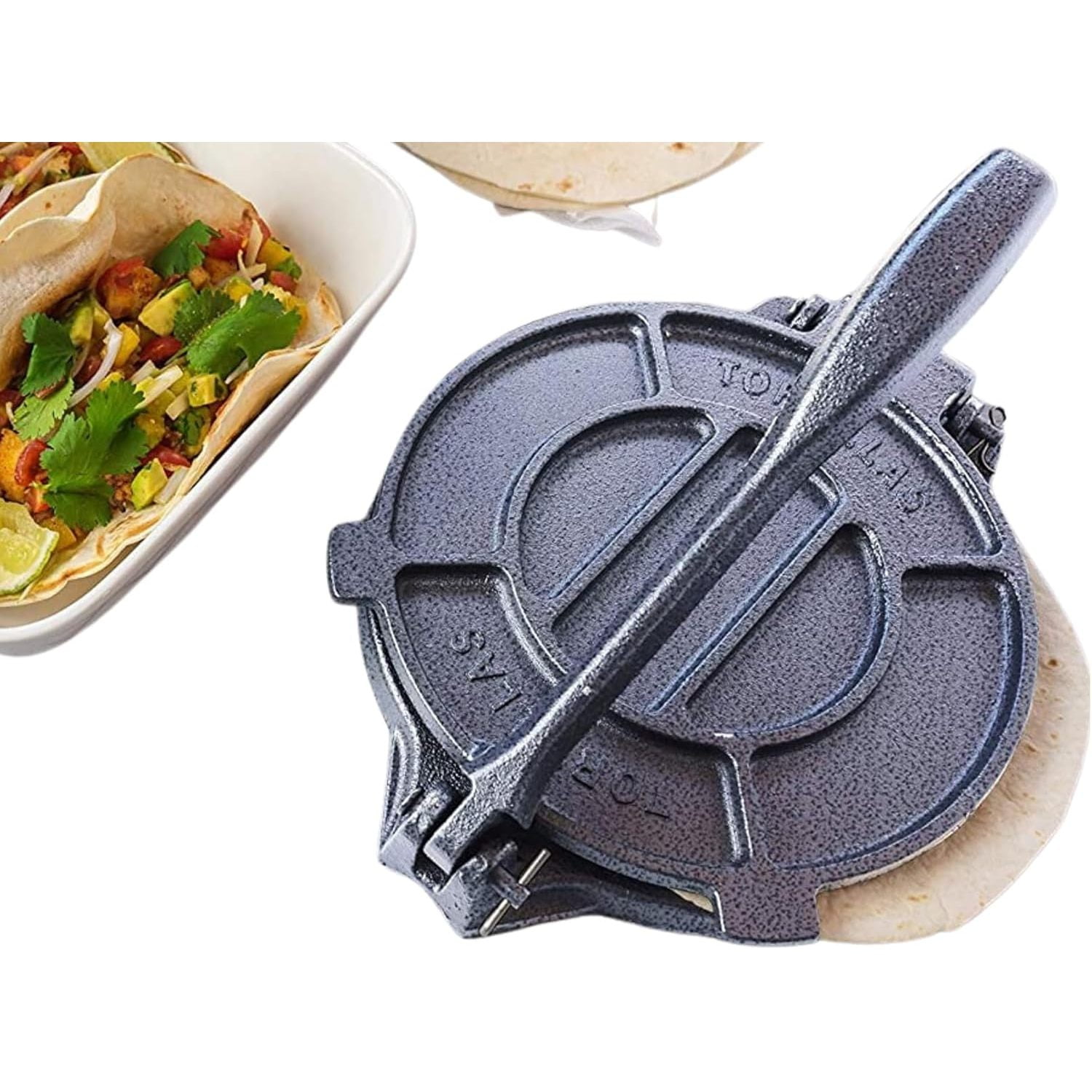 Bene Casa - Cast Iron Corn Tortilla Press and Roti Maker - Heavy Duty and Dishwasher Safe ...
