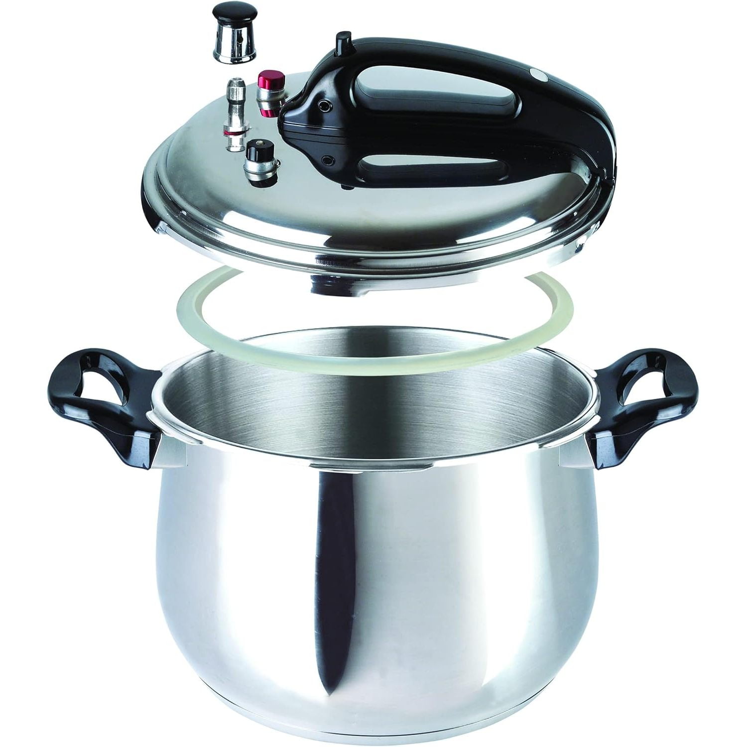 Bene Casa Stainless-Steel, 5.3-quart Pressure Cooker, 5-liter Capacity ...