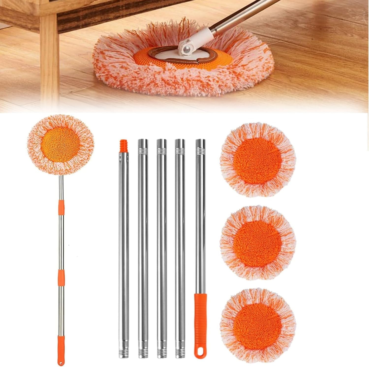 Beneathk 360 Rotatable Adjustable Cleaning Mop, Beneath Cleaning Mop ...