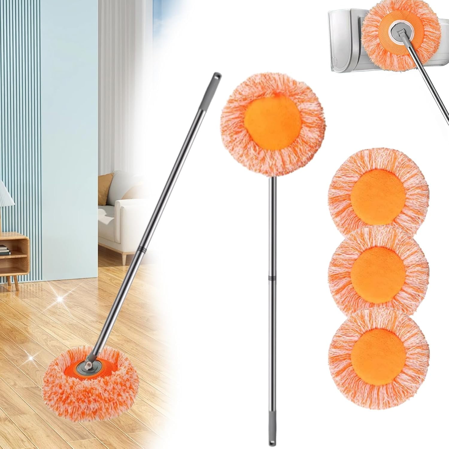 Beneathk 360 Rotatable Adjustable Cleaning Mop, Beneath Cleaning Mop ...