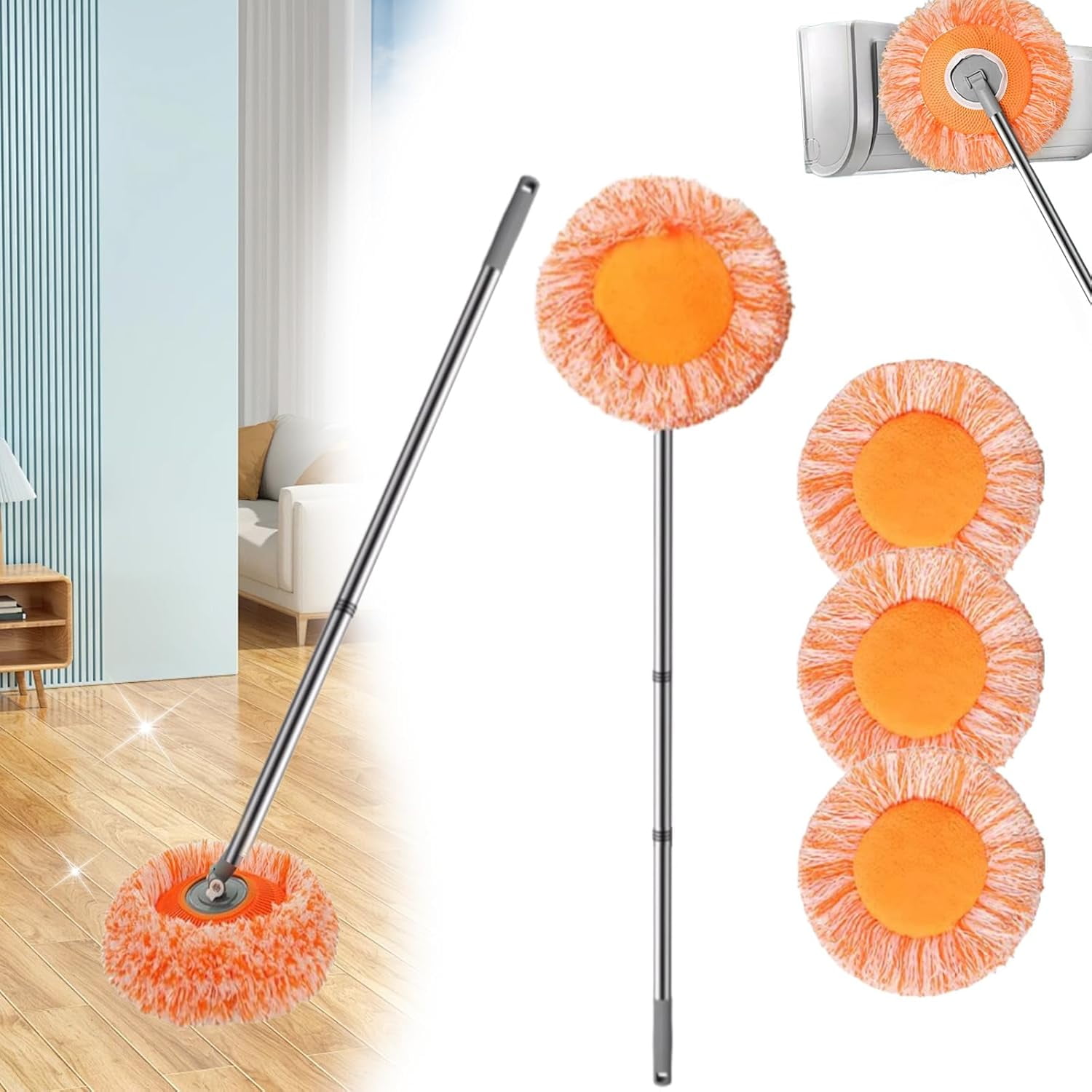 Beneathk 360 Rotatable Adjustable Cleaning Mop, Beneath Cleaning Mop ...