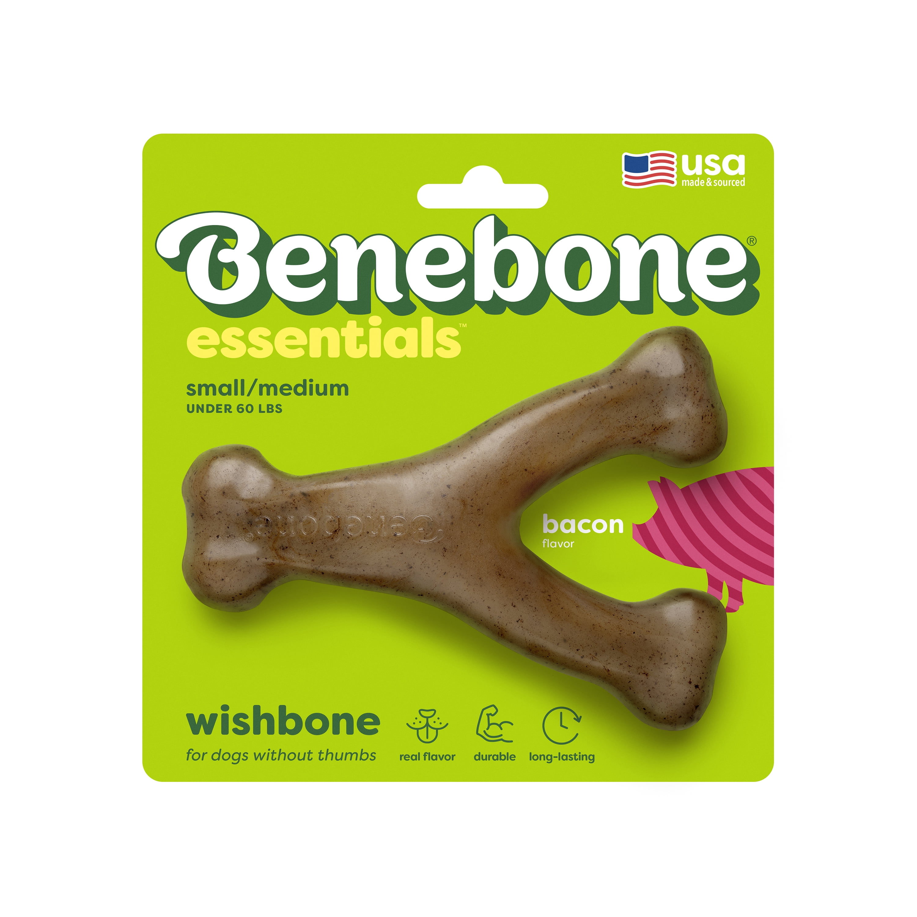 Benebone Essentials Wishbone Bacon S/M - Walmart.com
