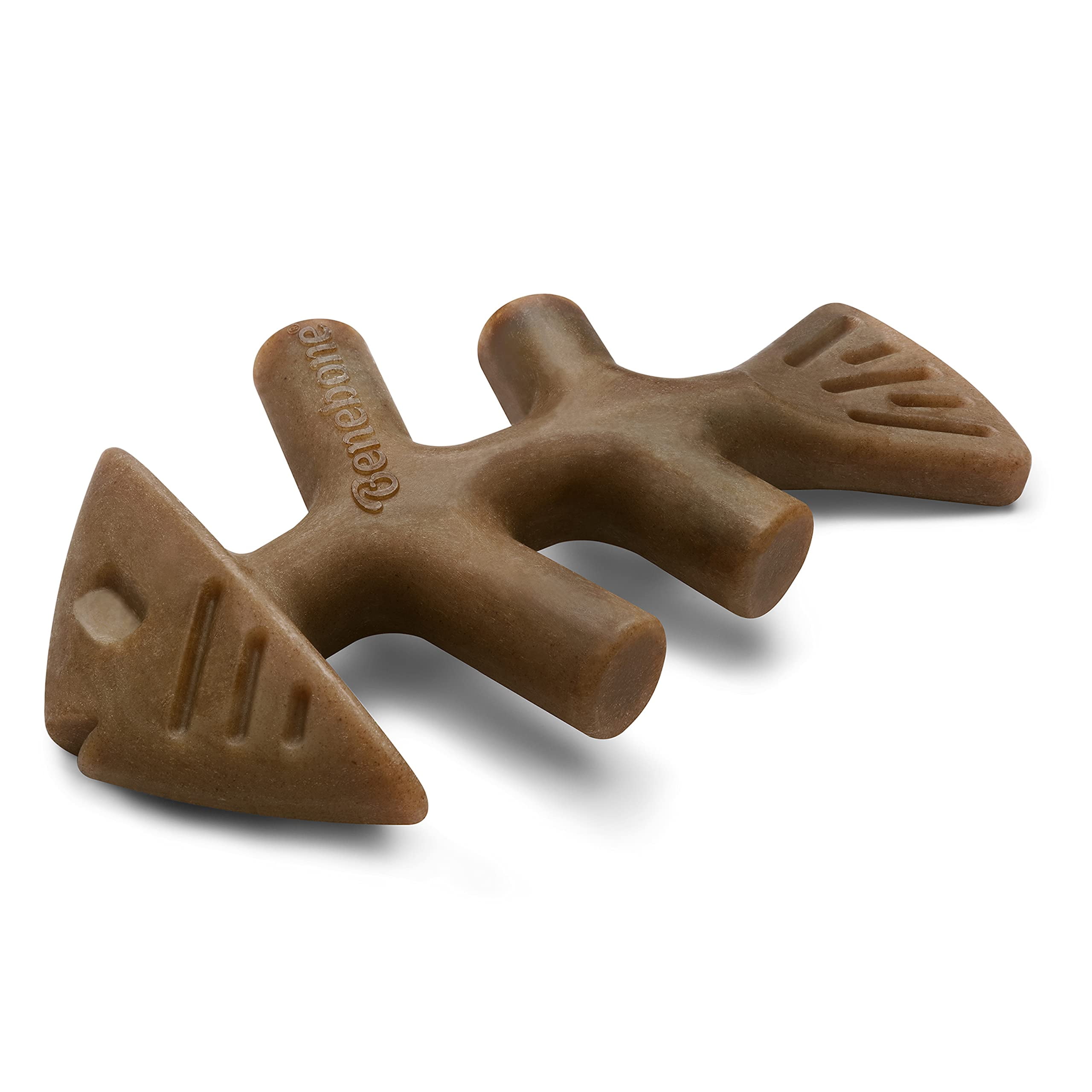 Benebone Fishbone Durable Dog Chew Toy for Aggressive Chewers, Real ...