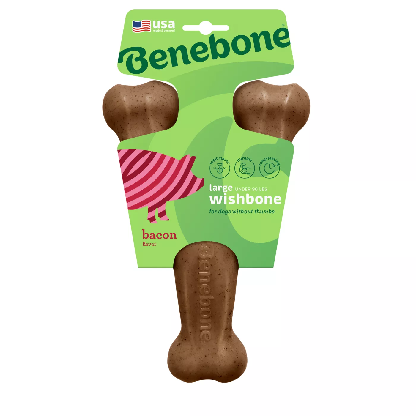 Benebone Wishbone Bacon Flavored - Large - Walmart.com