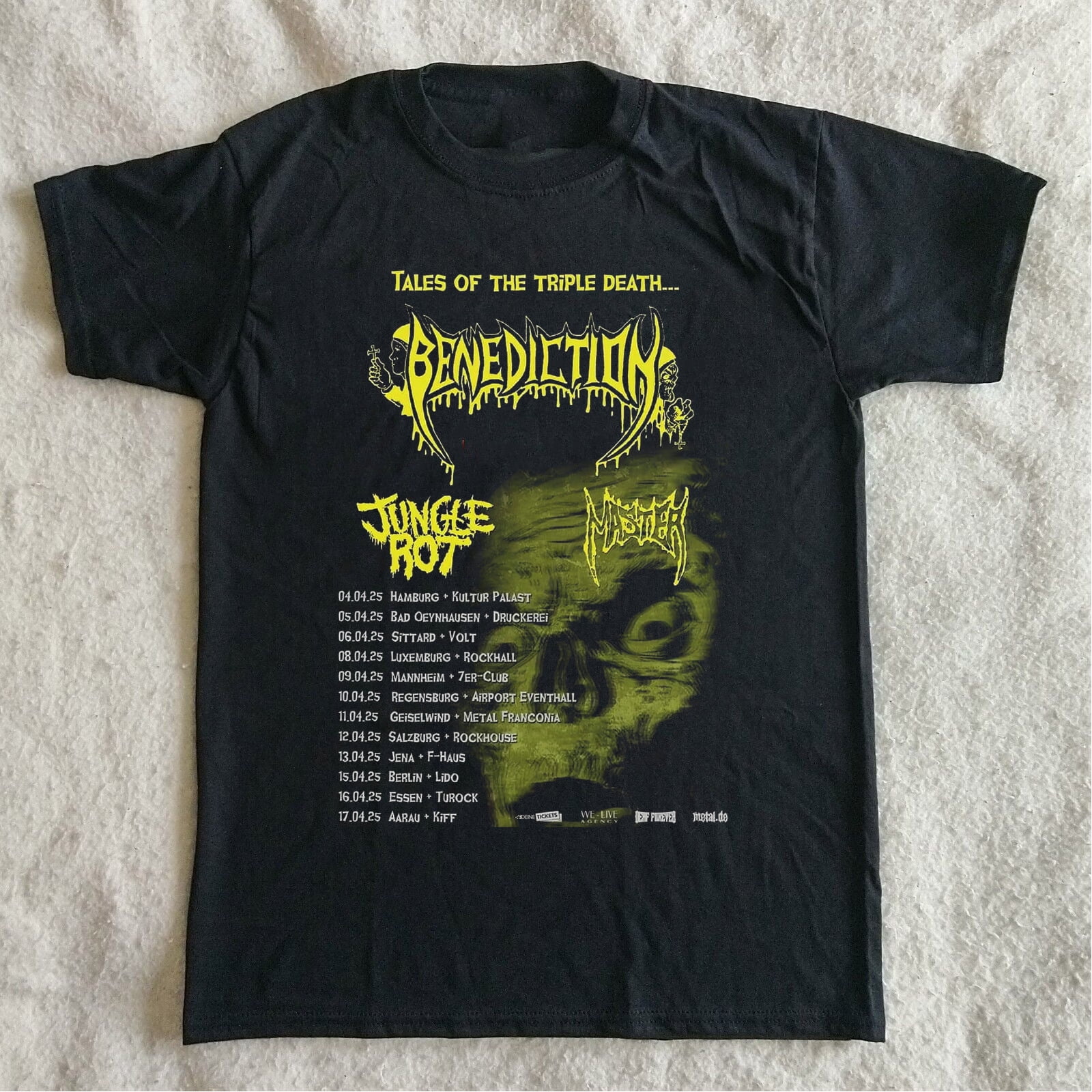 Benediction Band Tales Of The Triple Death Tour 2025 T Shirt Full Size ...