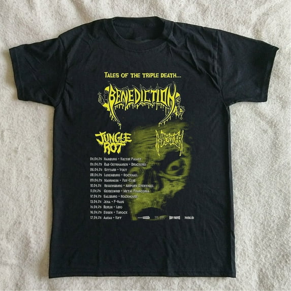 Benediction Band Tales Of The Triple Death Tour 2025 T Shirt Full Size ...