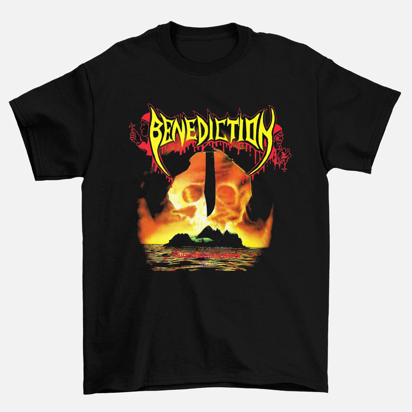 Benediction Subconscious Terror Album Cover Black Men S-234XL T-shirt ...