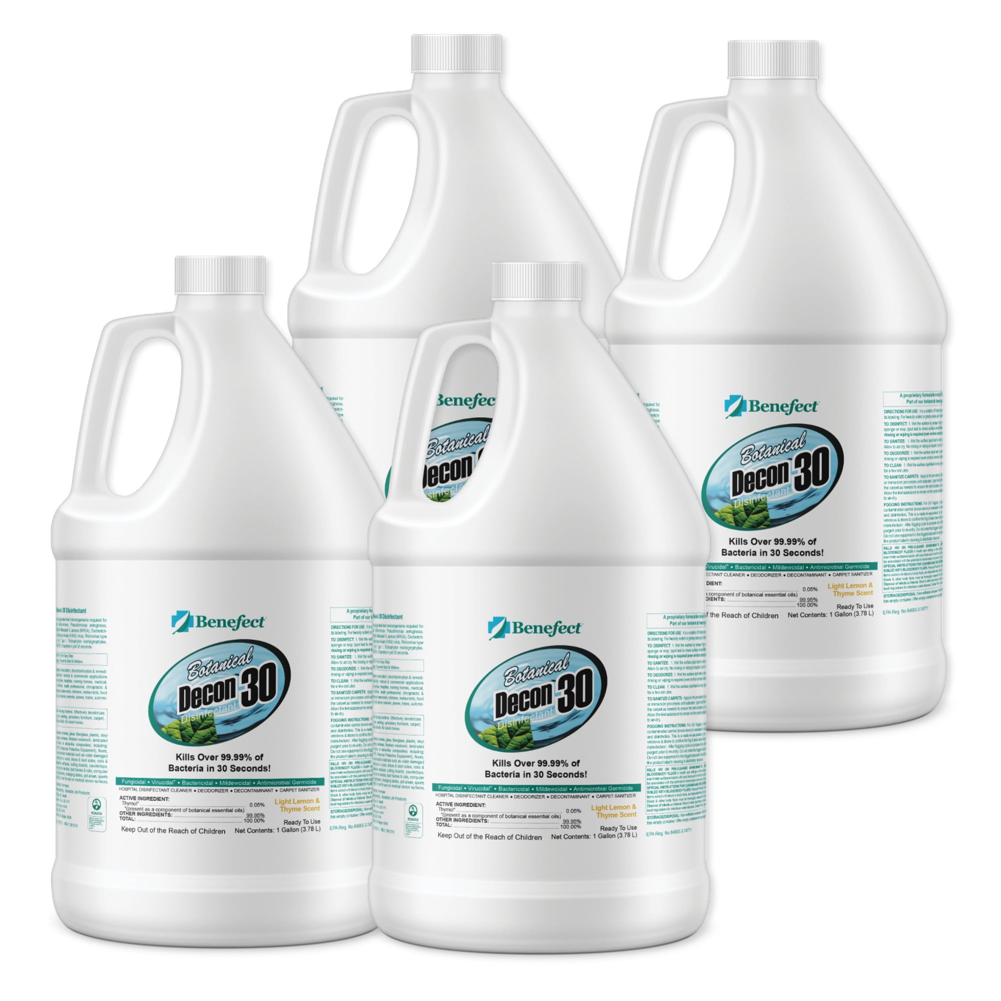 Benefect Botanical Decon 30 Disinfectant Cleaner, Kills 99.99% of Germs ...