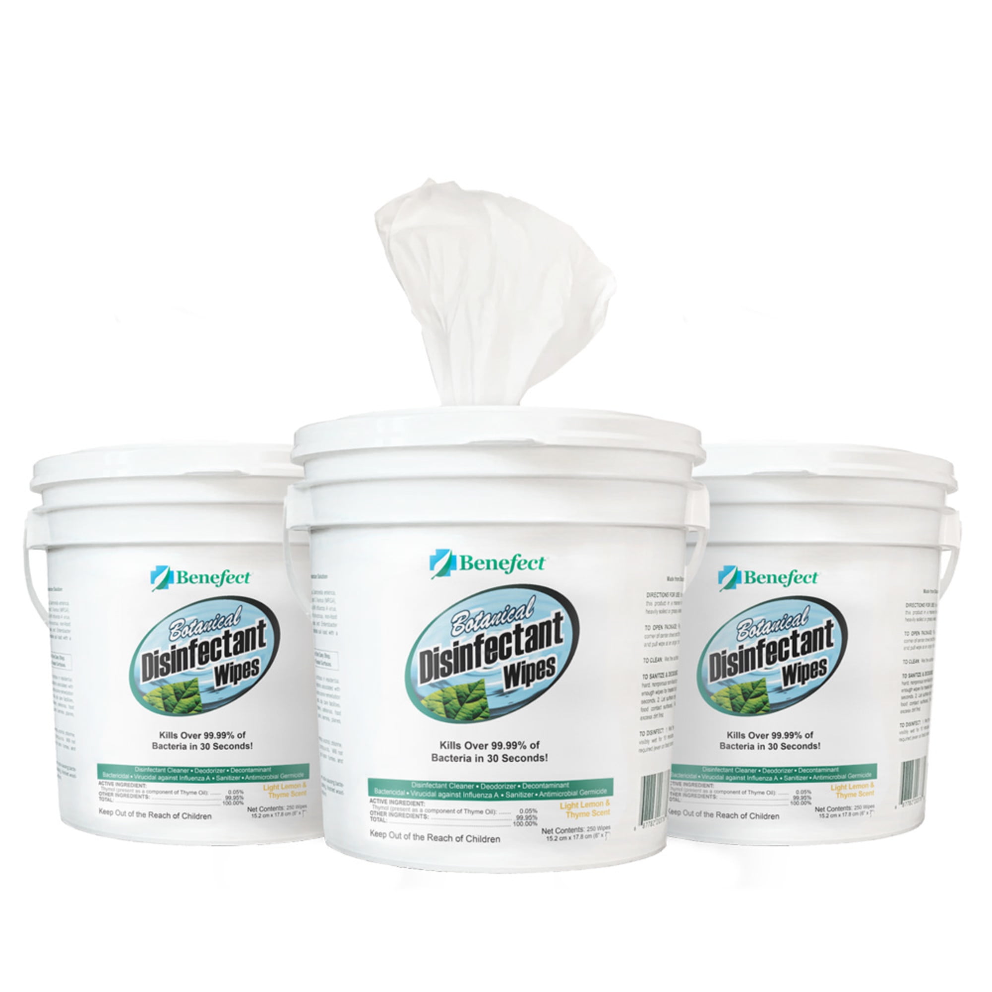 Benefect Botanical Sanitizing and Disinfecting Wipes, Kills 99.99% ...
