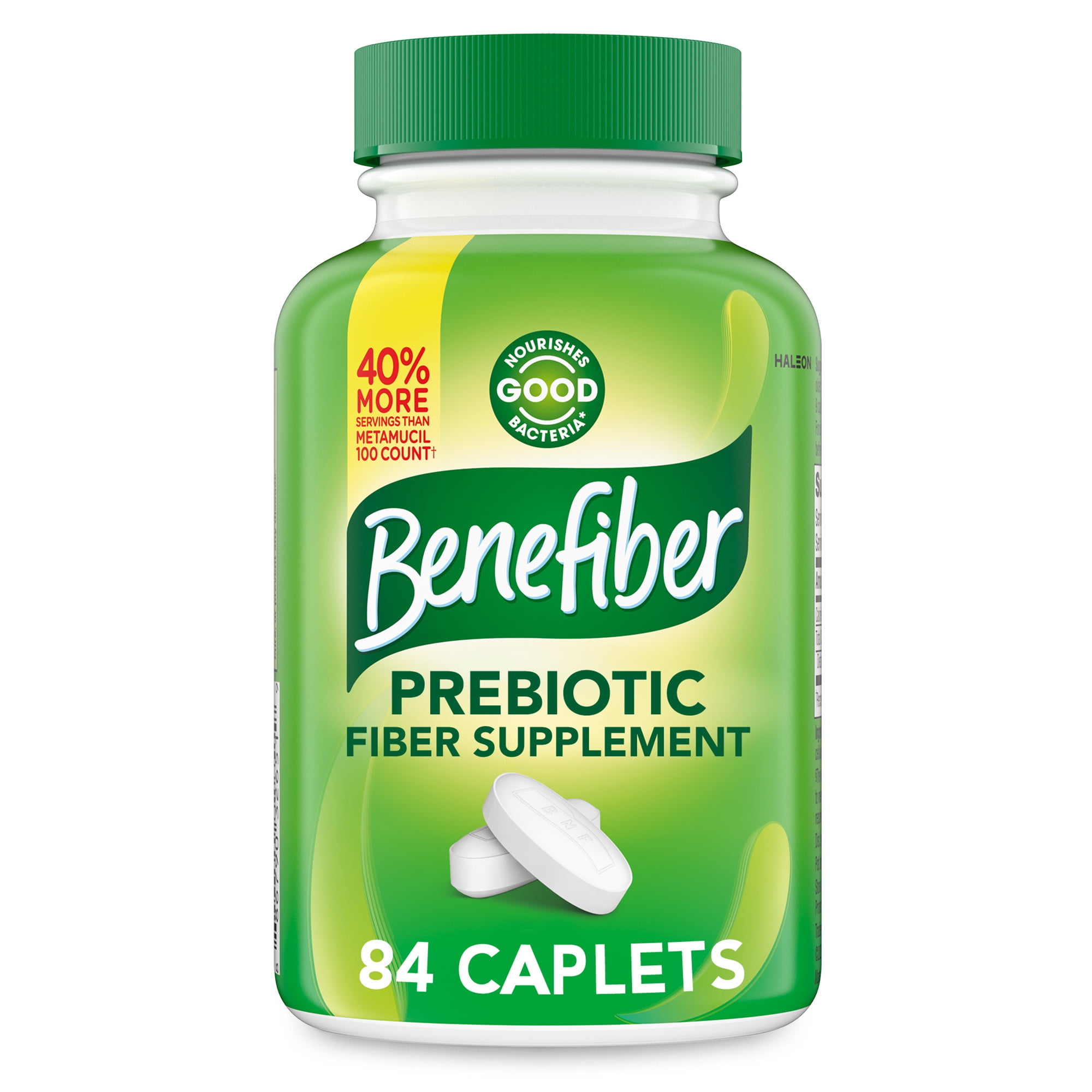 Benefiber Prebiotic Fiber Supplement Caplets, 84 Count HSA/FSA Eligible ...