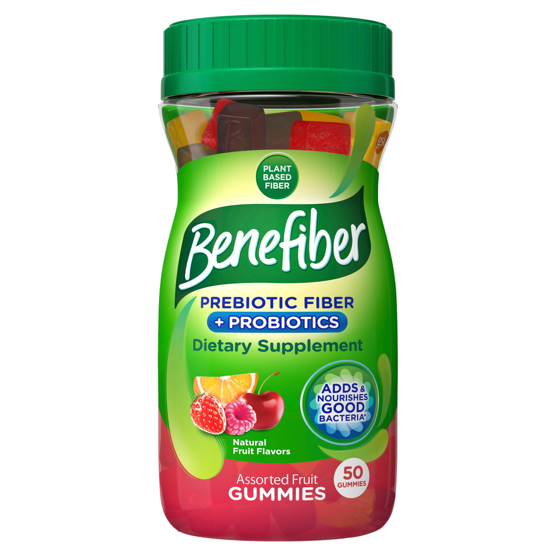 Benefiber Prebiotic Fiber Supplement Gummies for Digestive Health with ...