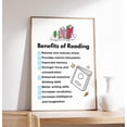 Benefits Of Reading Library Literacy Month Book Lover Poster Unframed ...